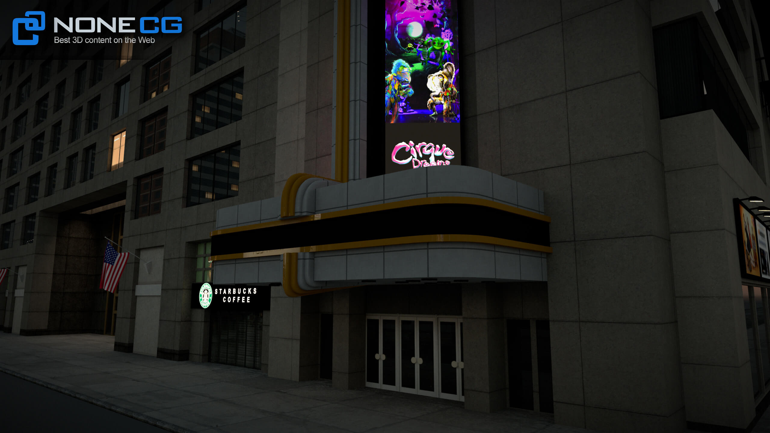 Building 1685 Broadway Theater - 3D Model by NoneCG