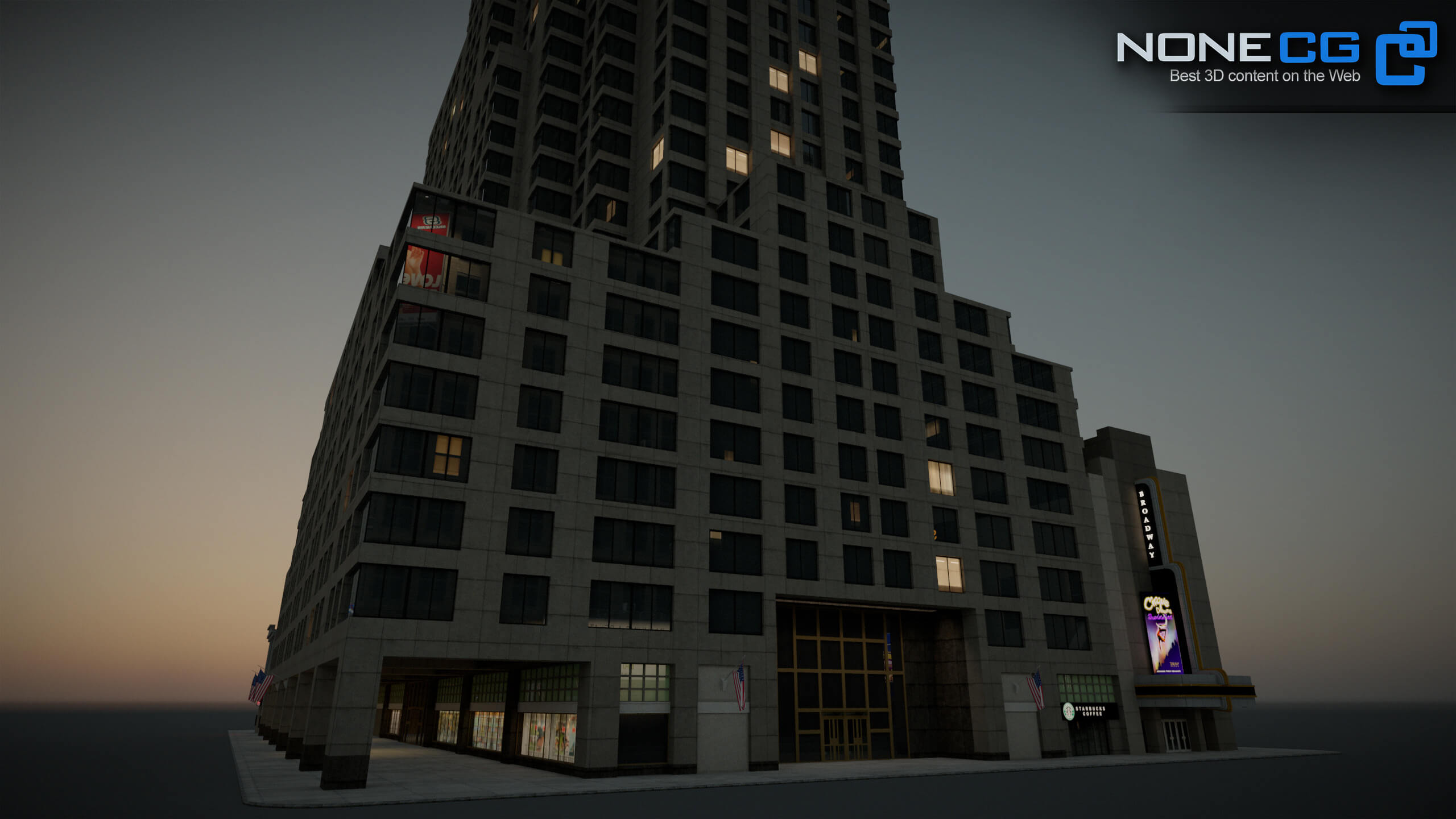 Building 1685 Broadway Theater - 3D Model by NoneCG