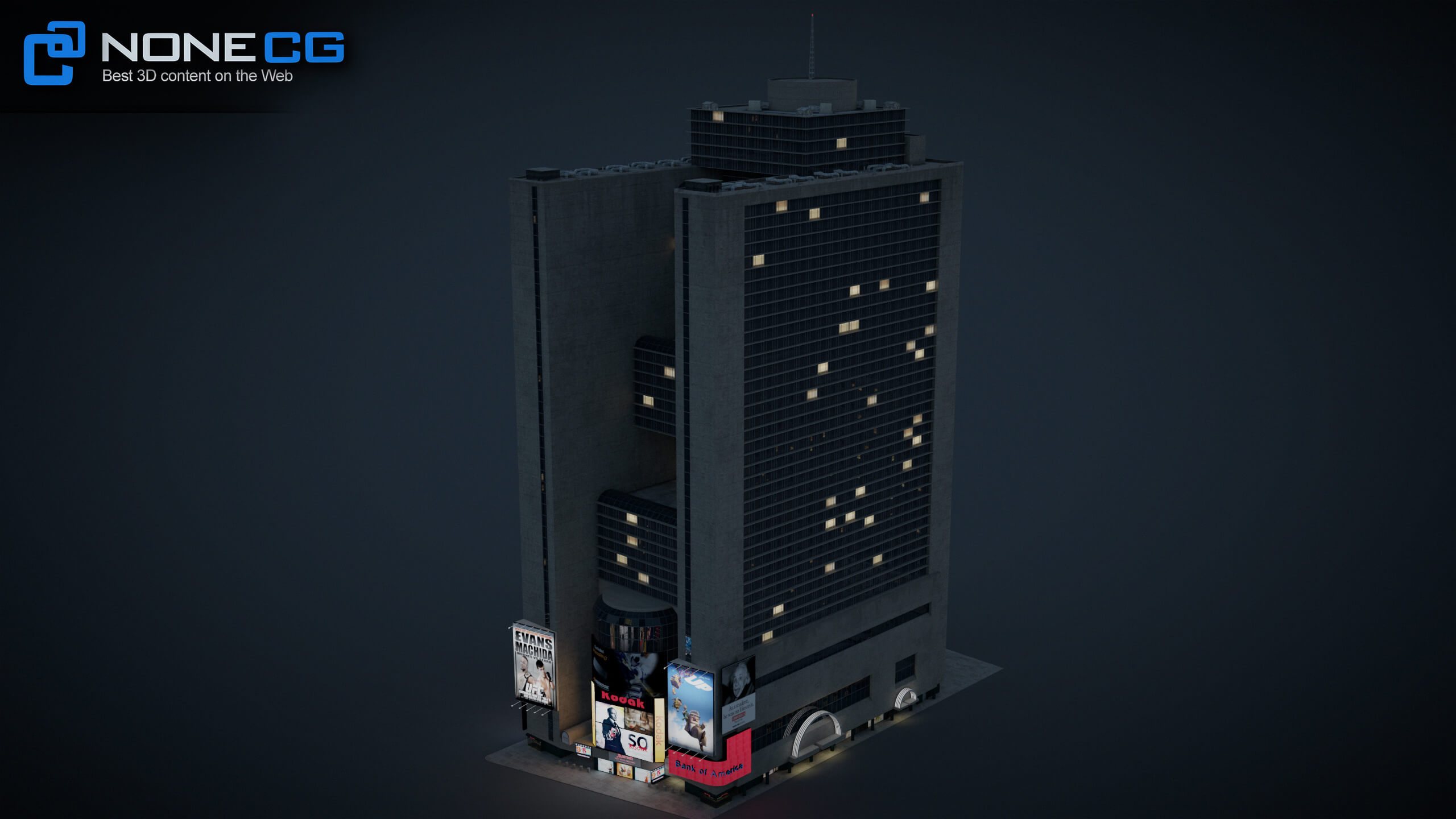 Building Marriott Marquis - 3D Model by NoneCG