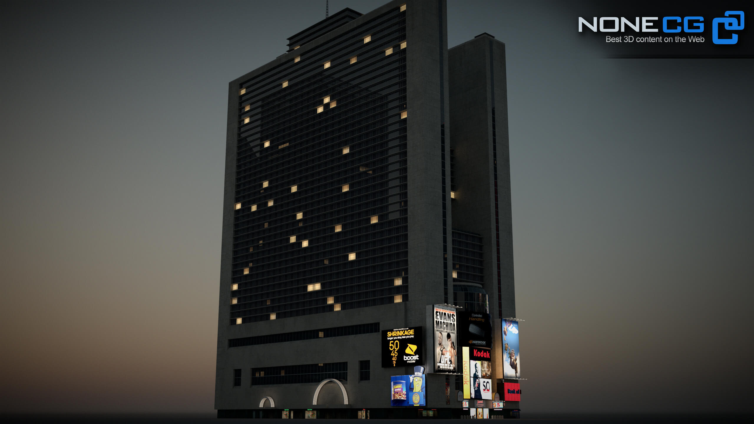 Building Marriott Marquis - 3D Model by NoneCG