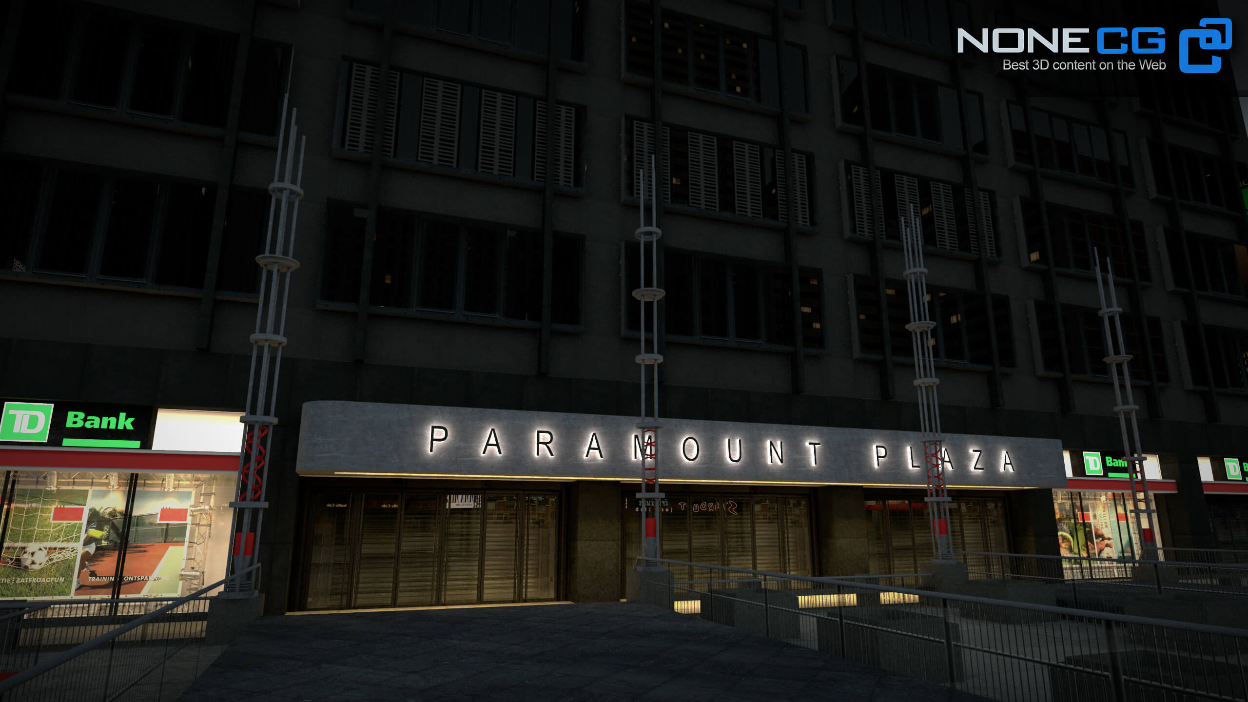 Building Paramount Plaza - 3D Model by NoneCG