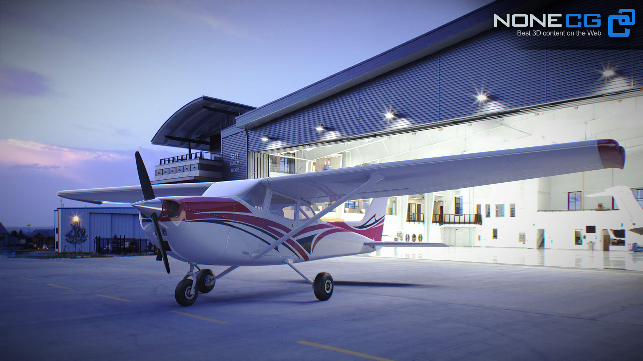 Cessna Plane - 3D Model by NoneCG