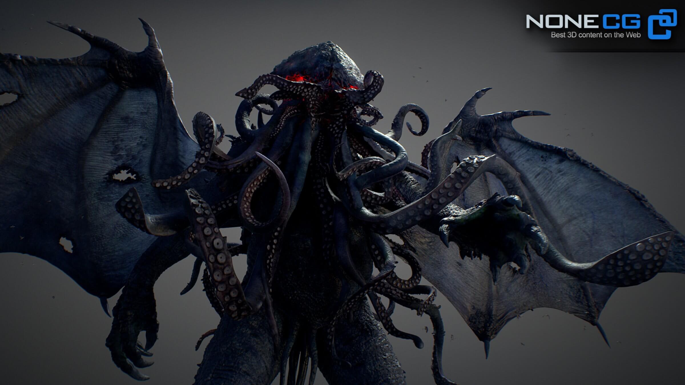 Cthulhu Rigged - 3D Model by NoneCG