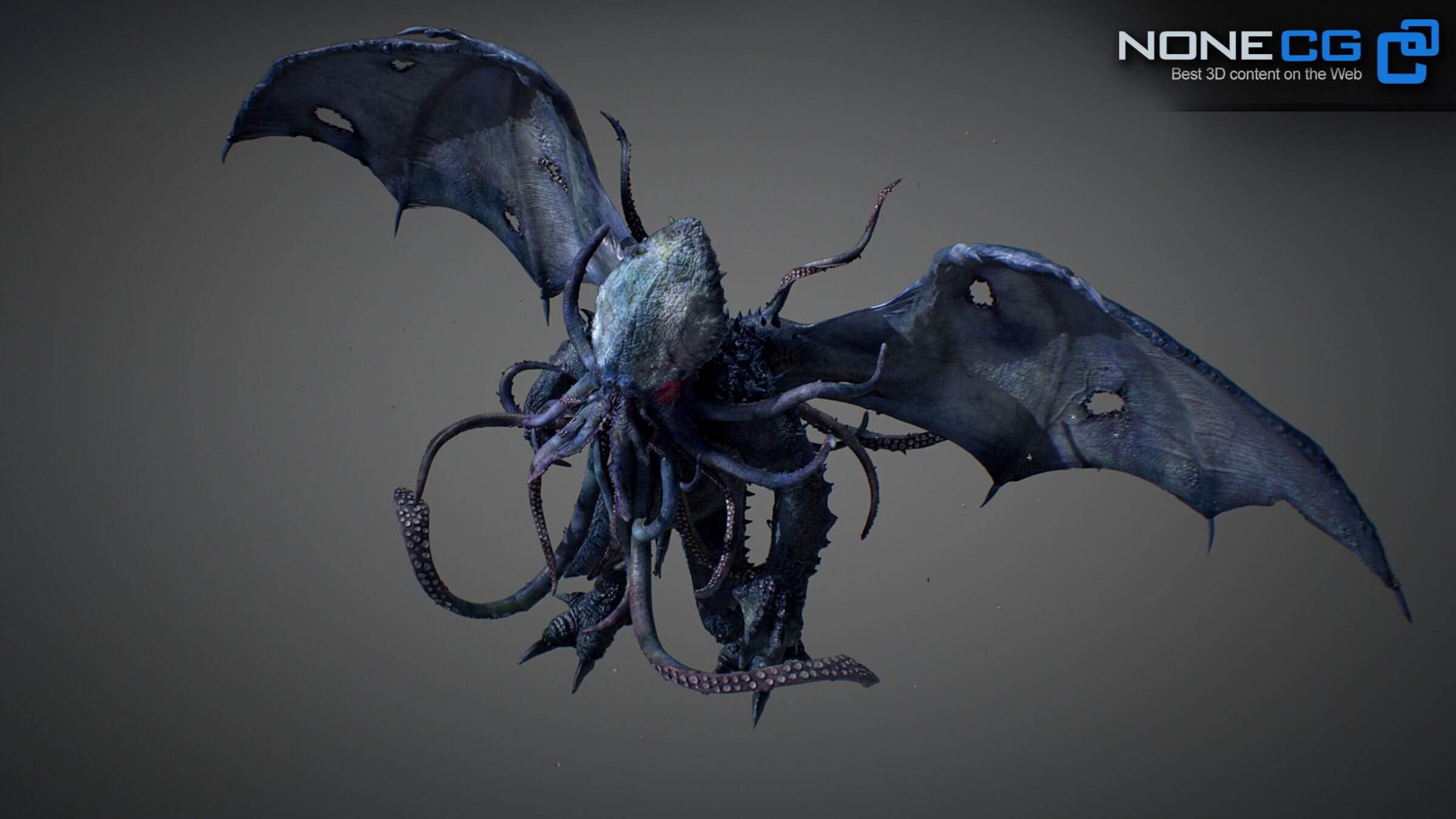 Cthulhu Rigged - 3D Model by NoneCG