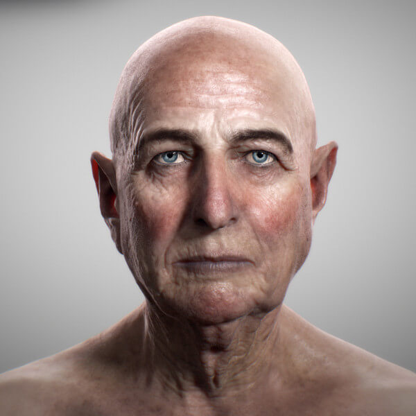 3D Agin Man 3D Render | RenderHub Gallery