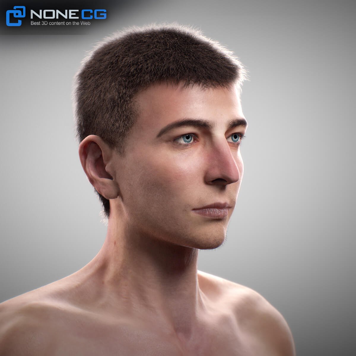 3D Agin Man 3D Render, Digital Art by NoneCG
