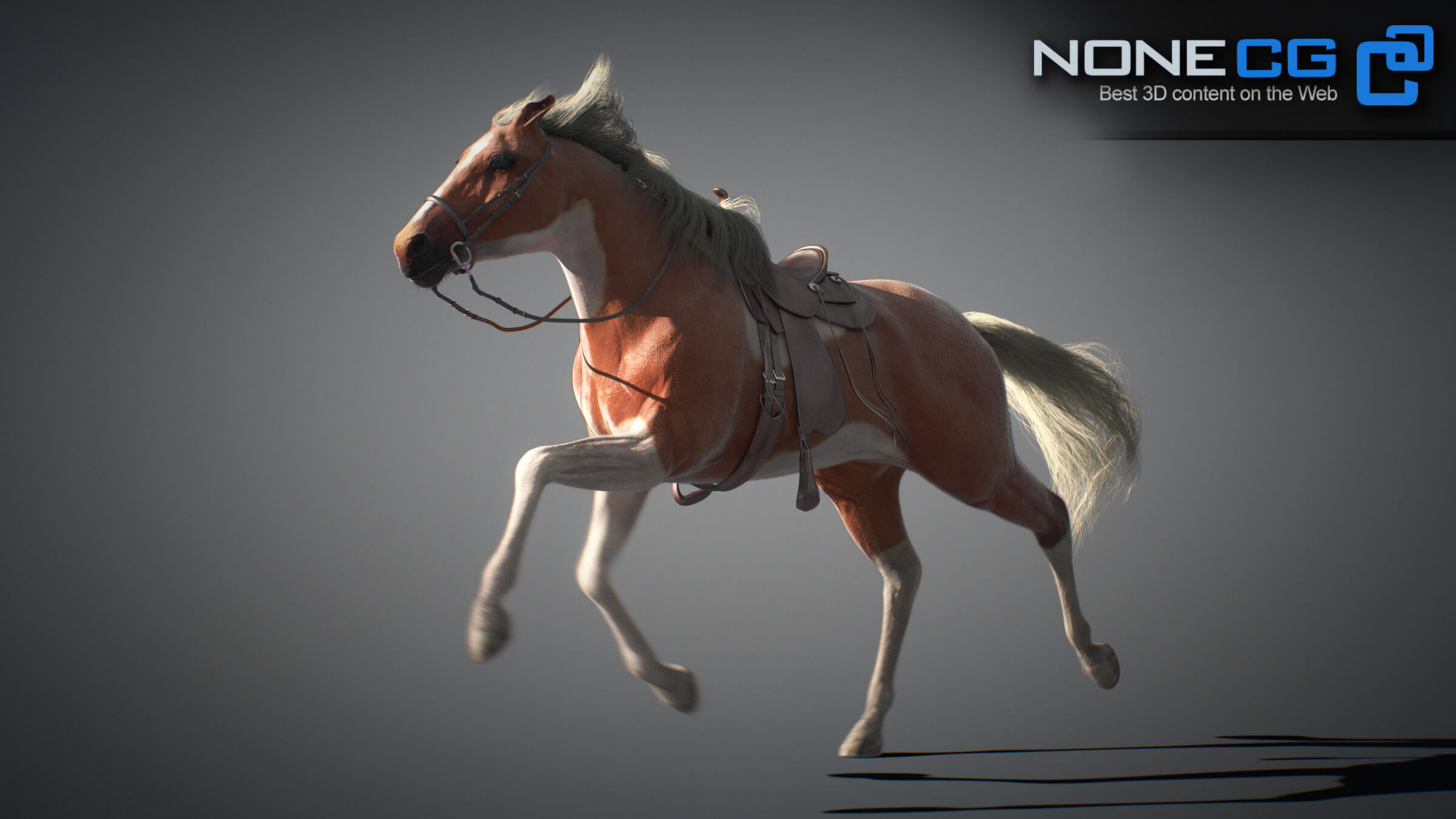 3d Animated Horses 3D Render, Digital Art by NoneCG