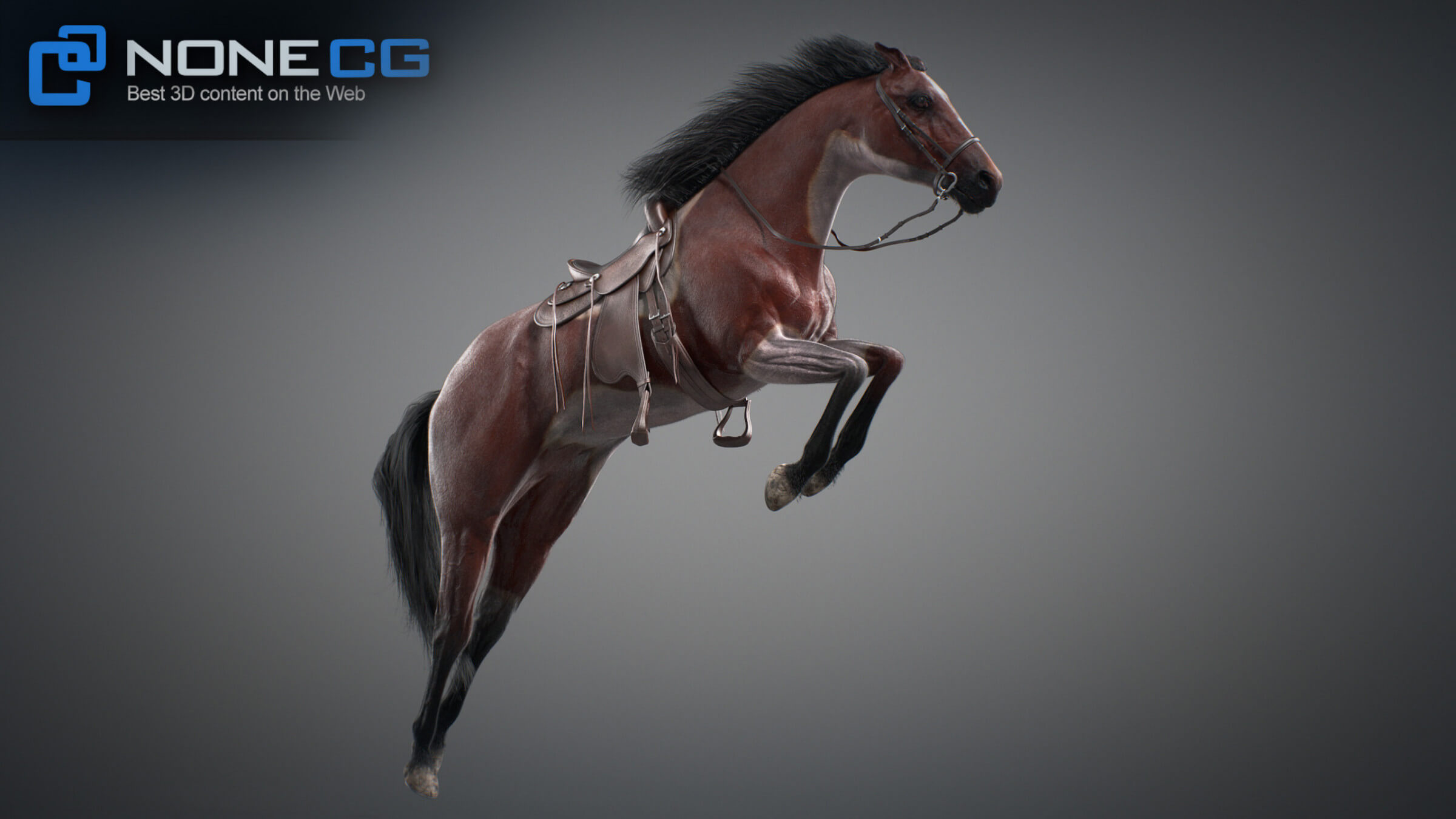 3d Animated Horses 3D Render, Digital Art by NoneCG