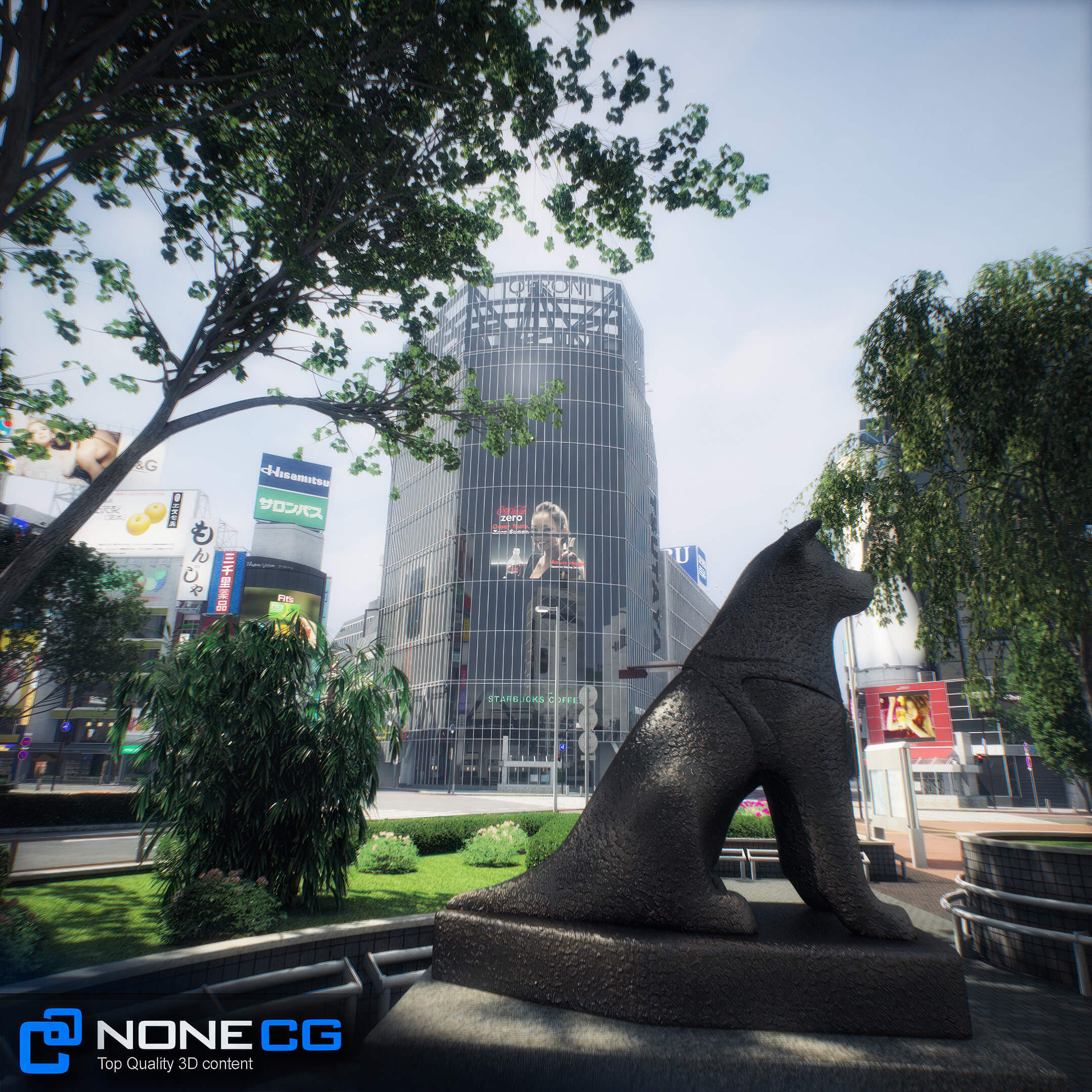 3D Tokyo Shibuya 3D Render, Digital Art by NoneCG