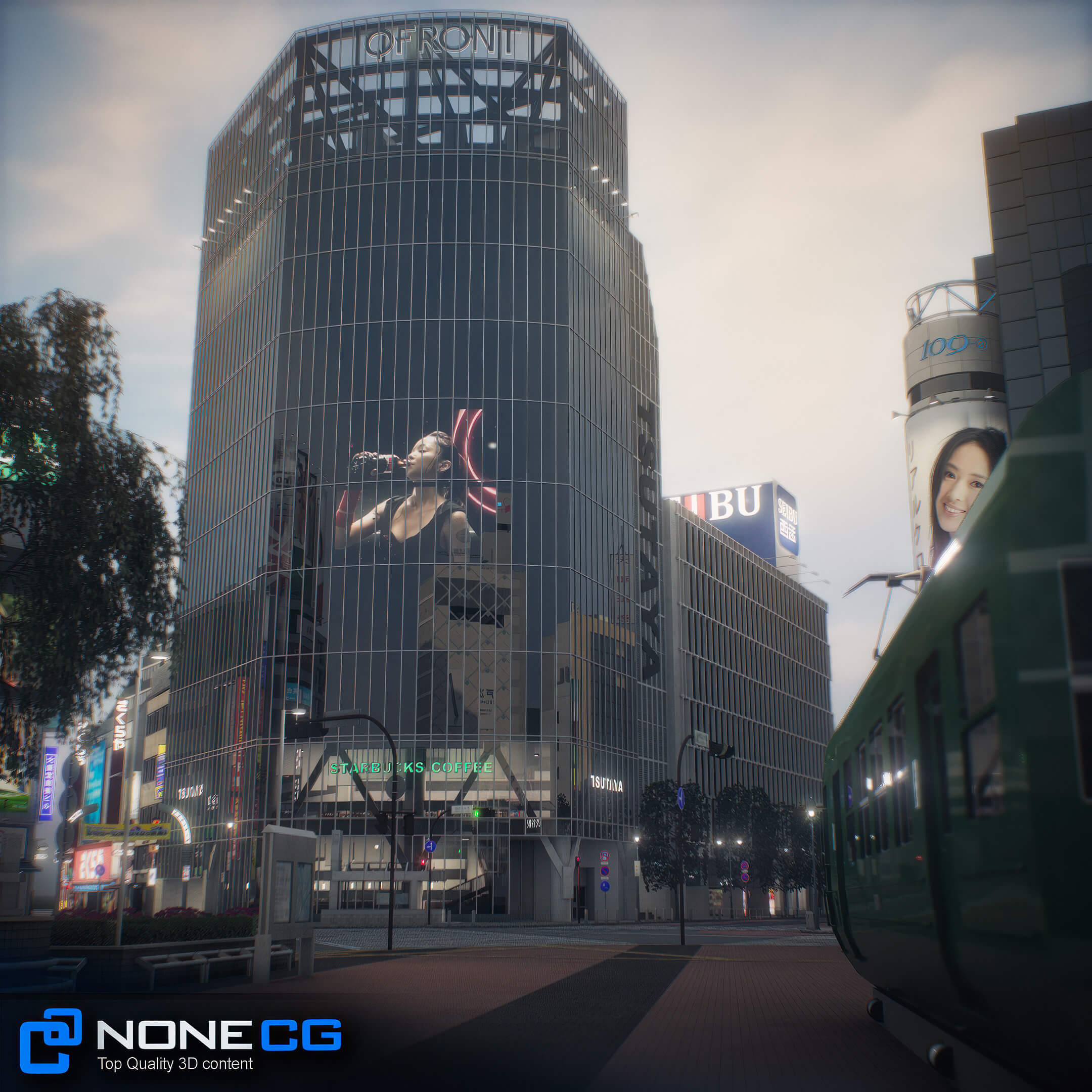 3D Tokyo Shibuya 3D Render, Digital Art by NoneCG