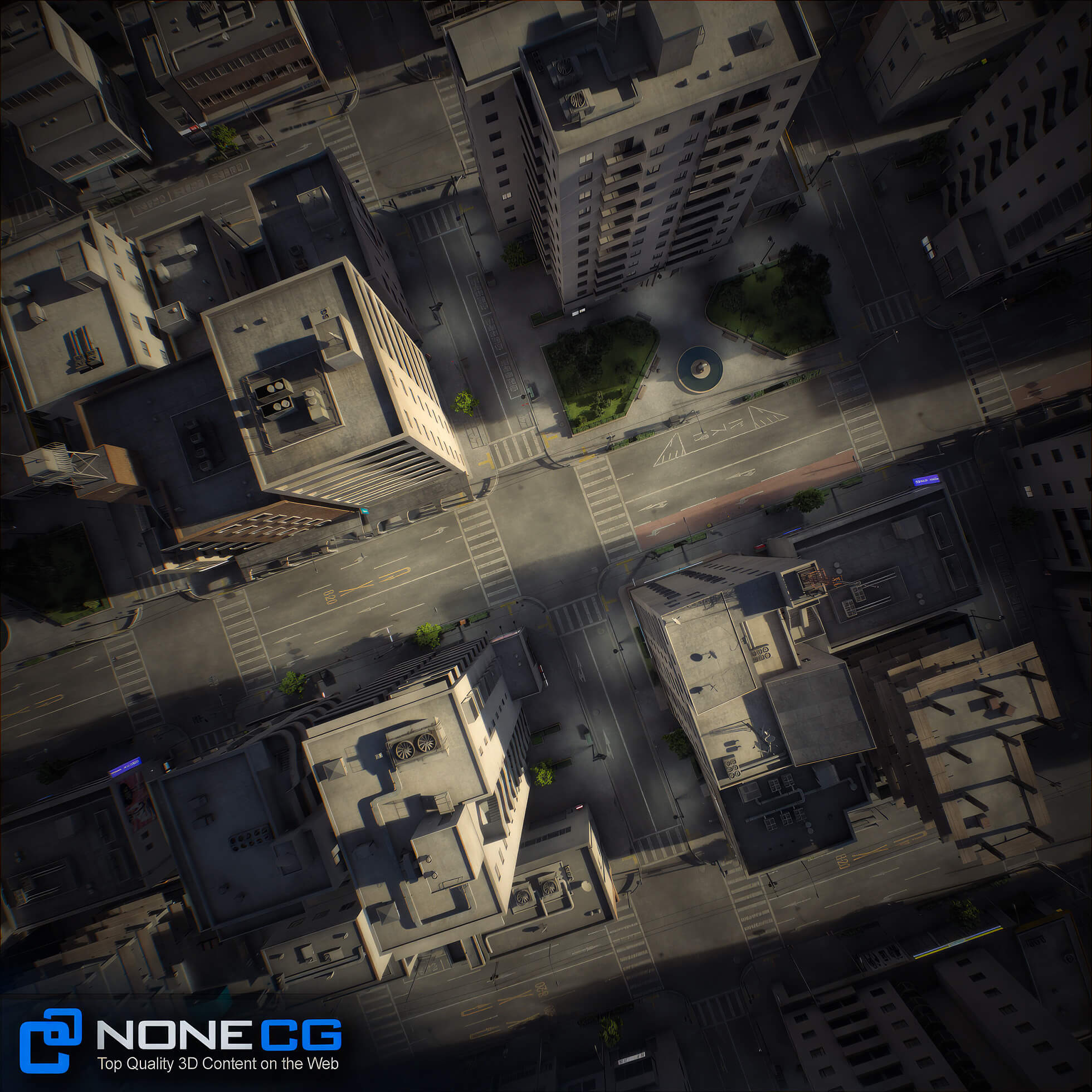 Japan - 4 Blocks #1 3D Model by NoneCG