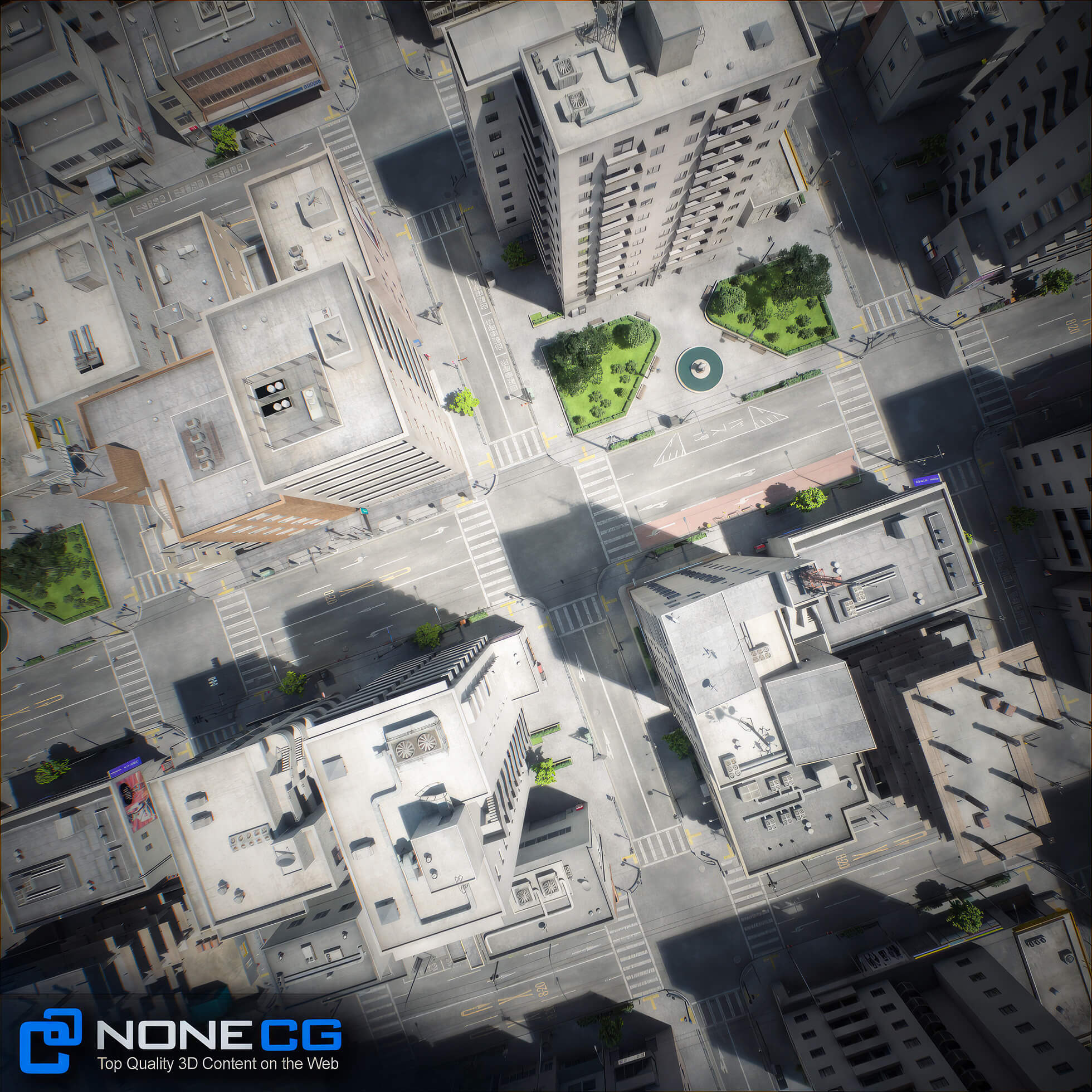 Japan - 4 Blocks #1 3D Model by NoneCG