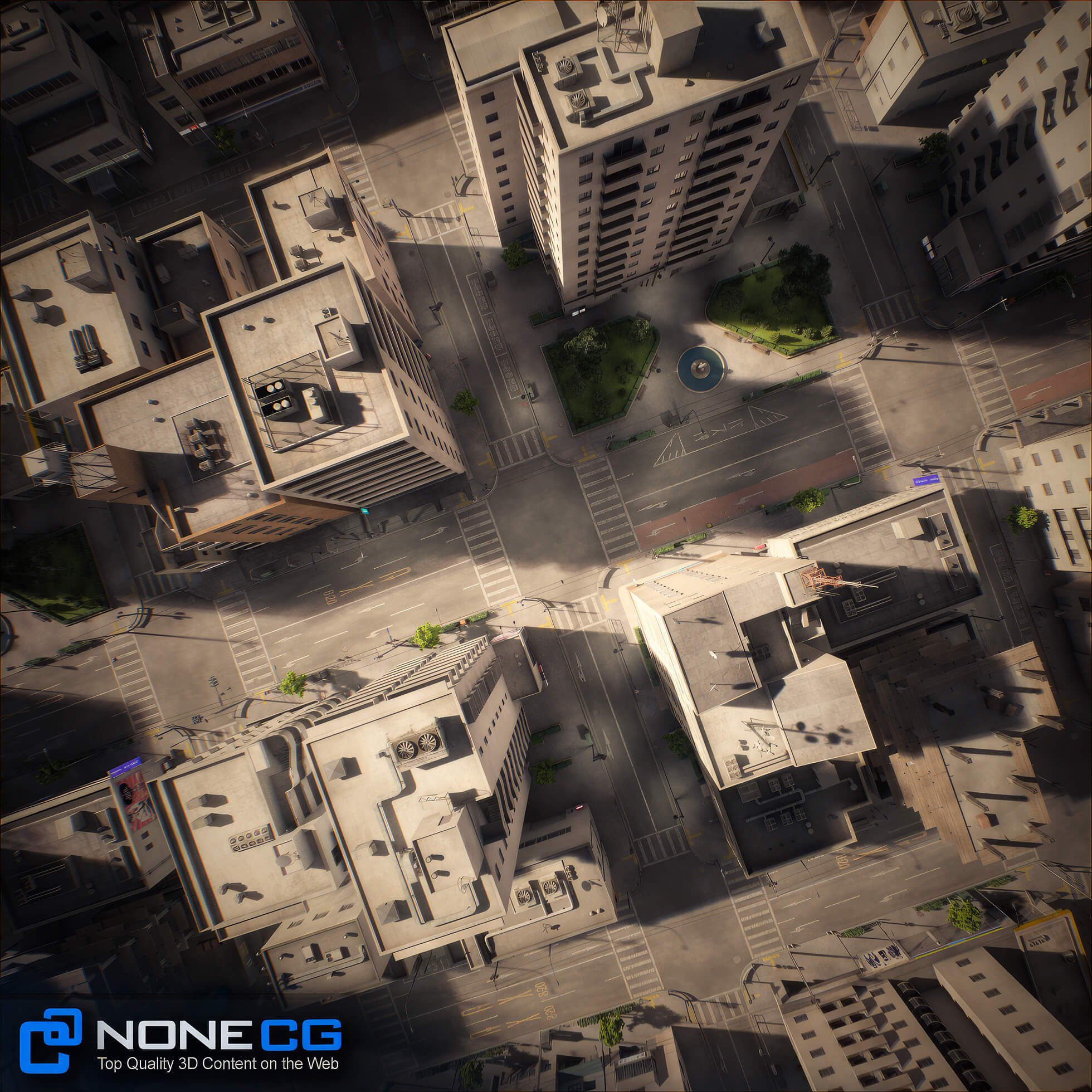 Japan - 4 Blocks #1 3D Model by NoneCG