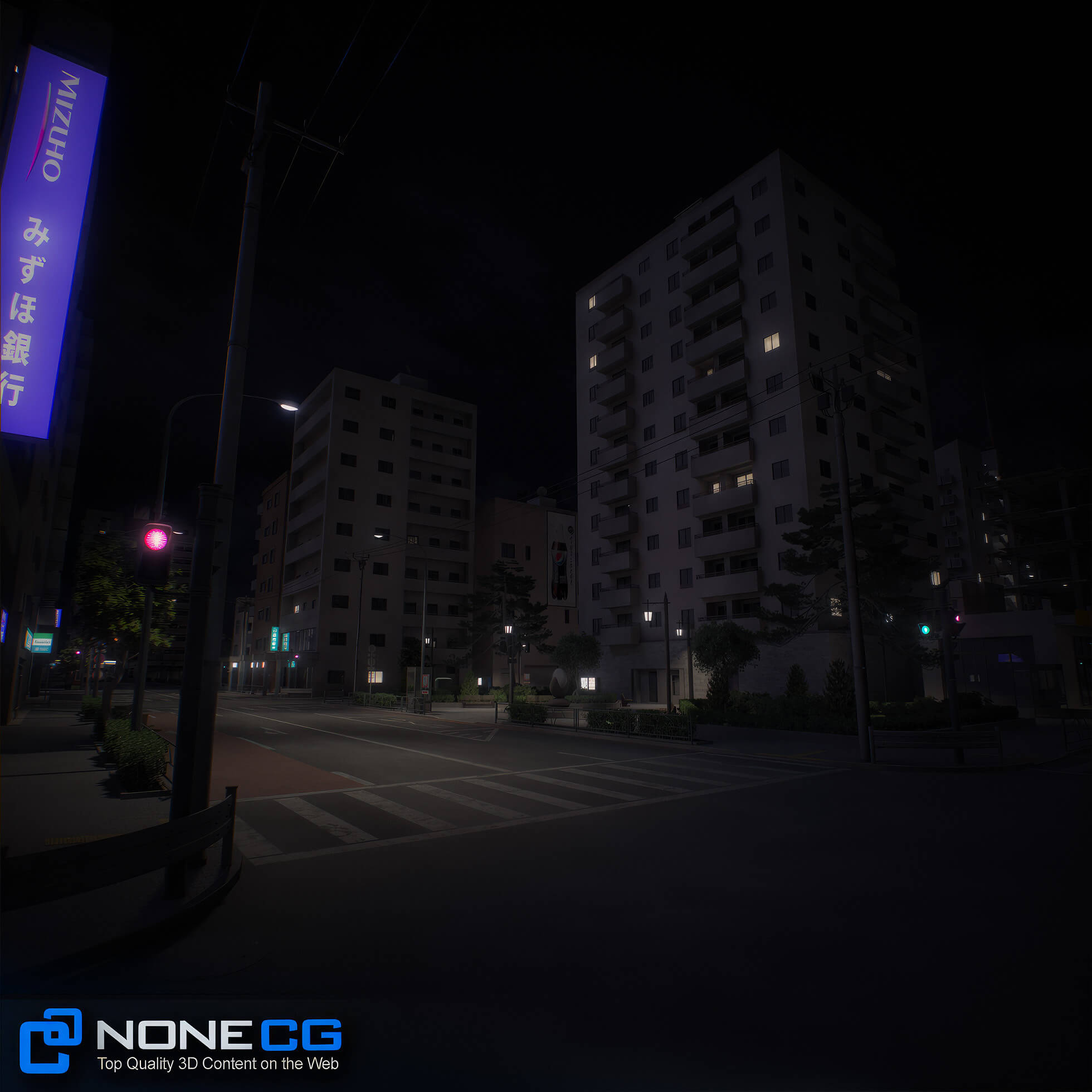 Japan - 4 Blocks #1 3D Model by NoneCG
