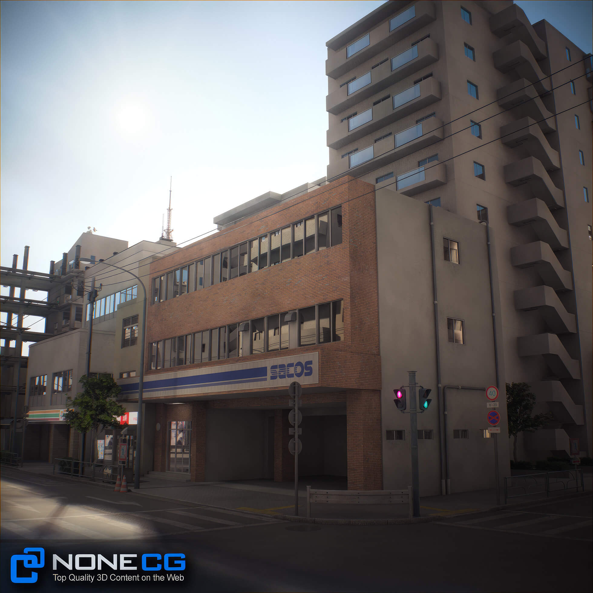 Japan - 4 Blocks #1 3D Model by NoneCG