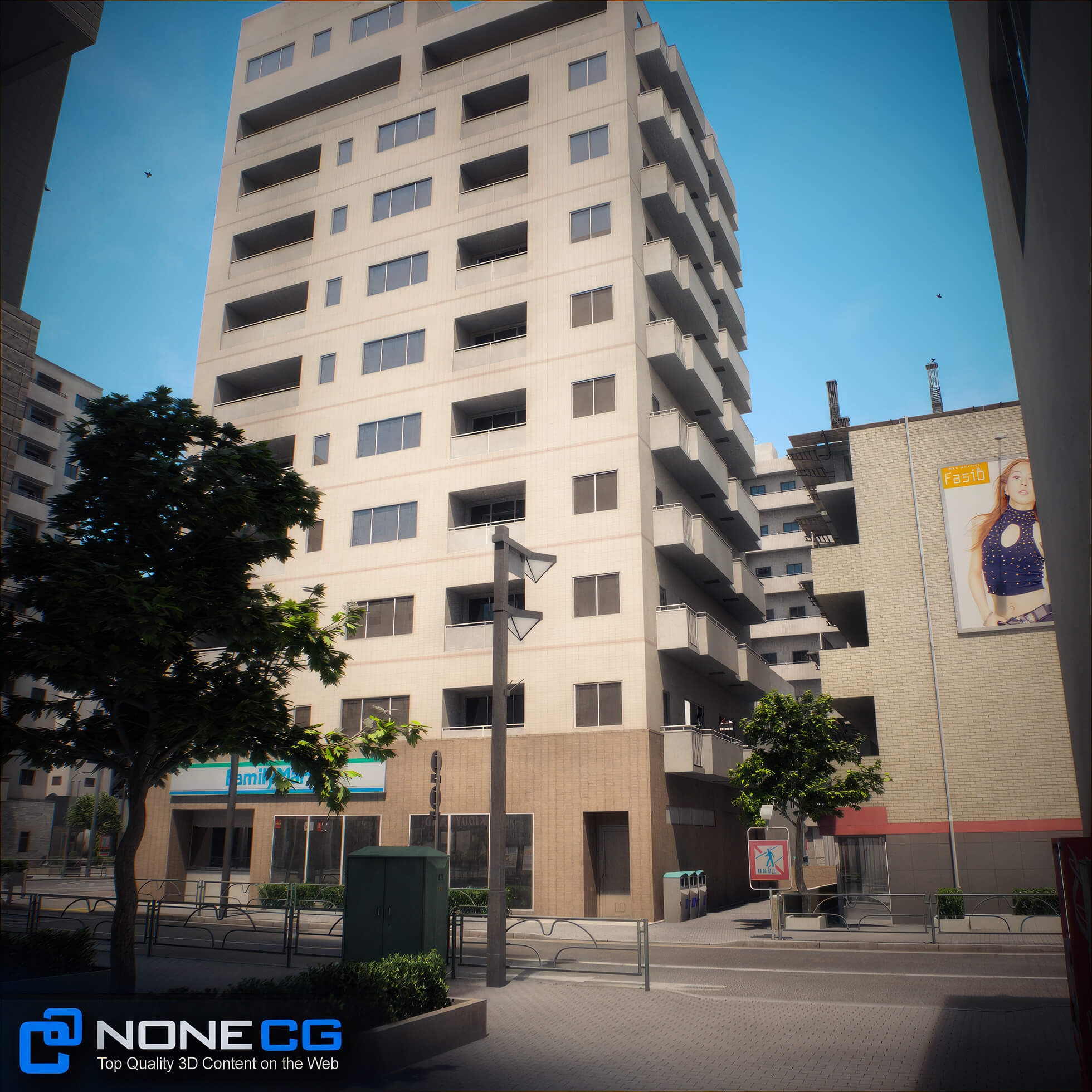 Japan - 4 Blocks #1 3D Model by NoneCG