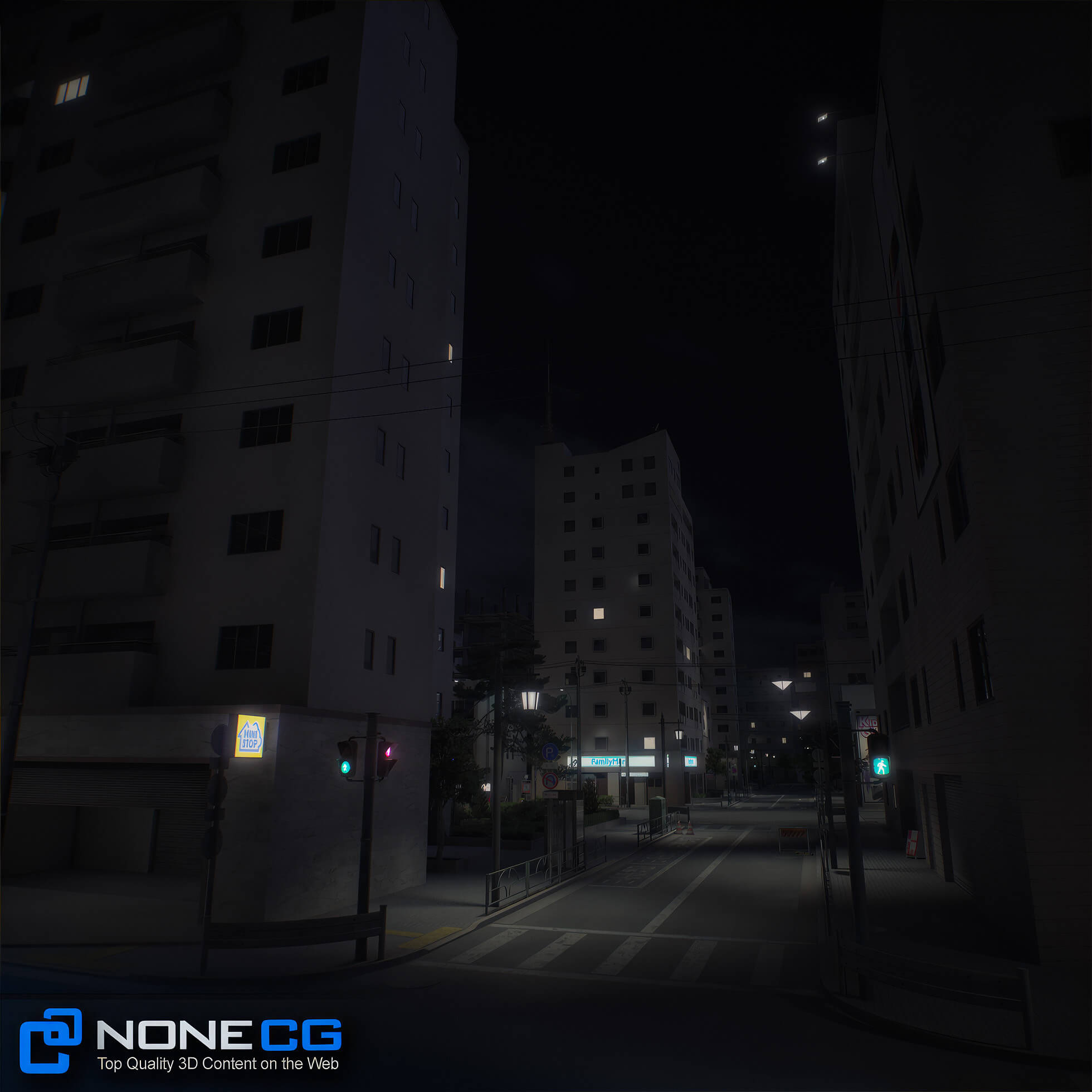 Japan - 4 Blocks #1 3D Model by NoneCG