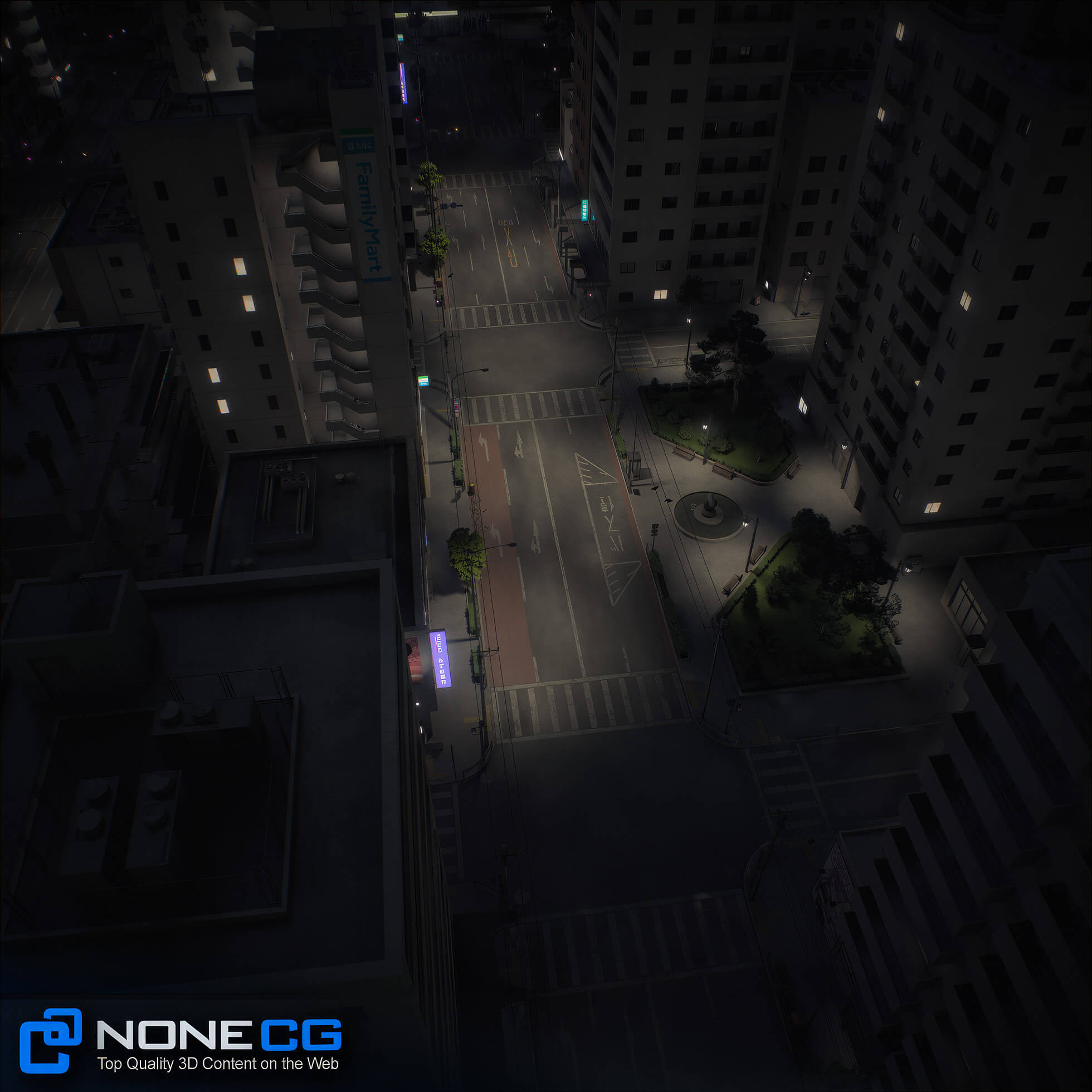 Japan - 4 Blocks #1 3D Model by NoneCG