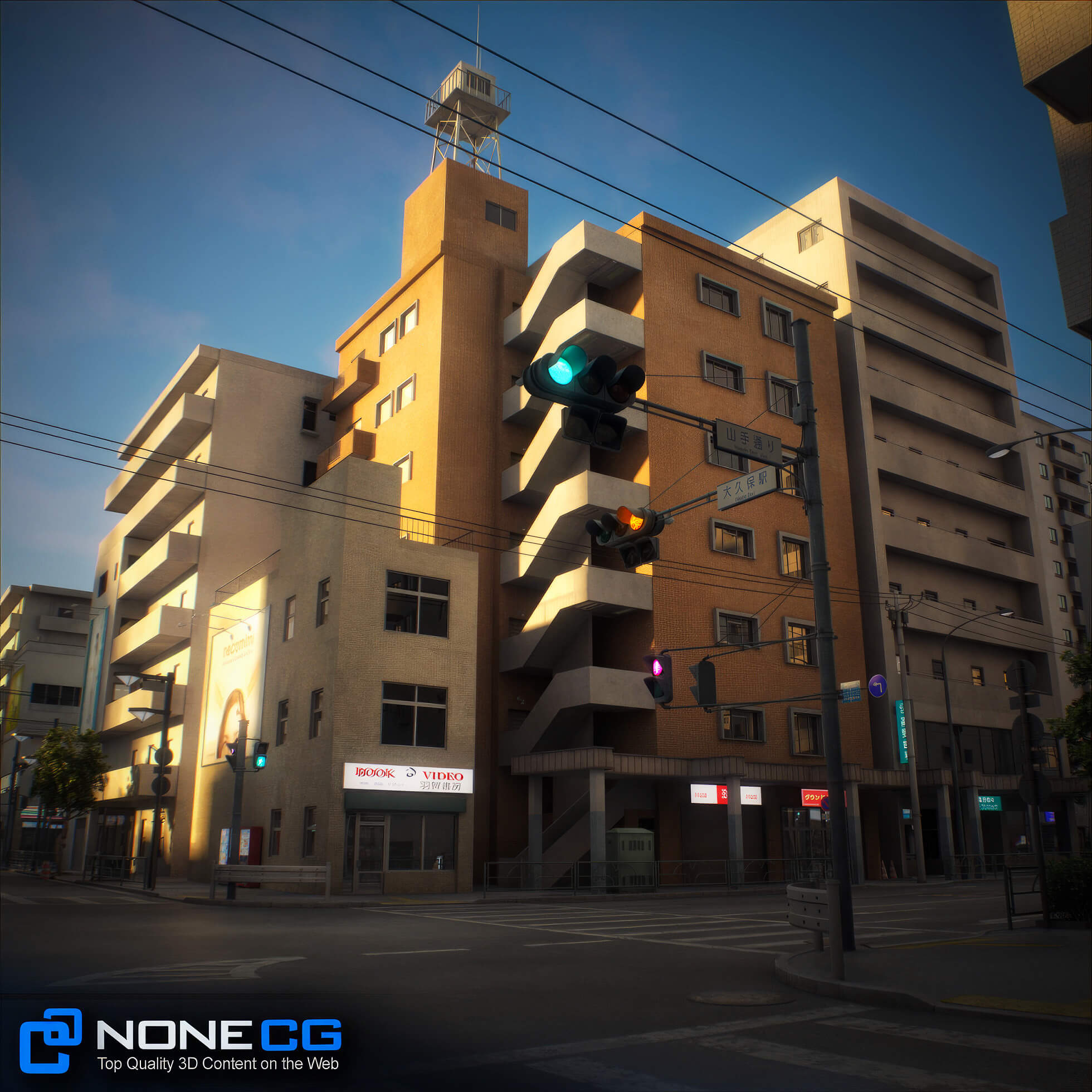 Japan - 8 Blocks 3D Model by NoneCG