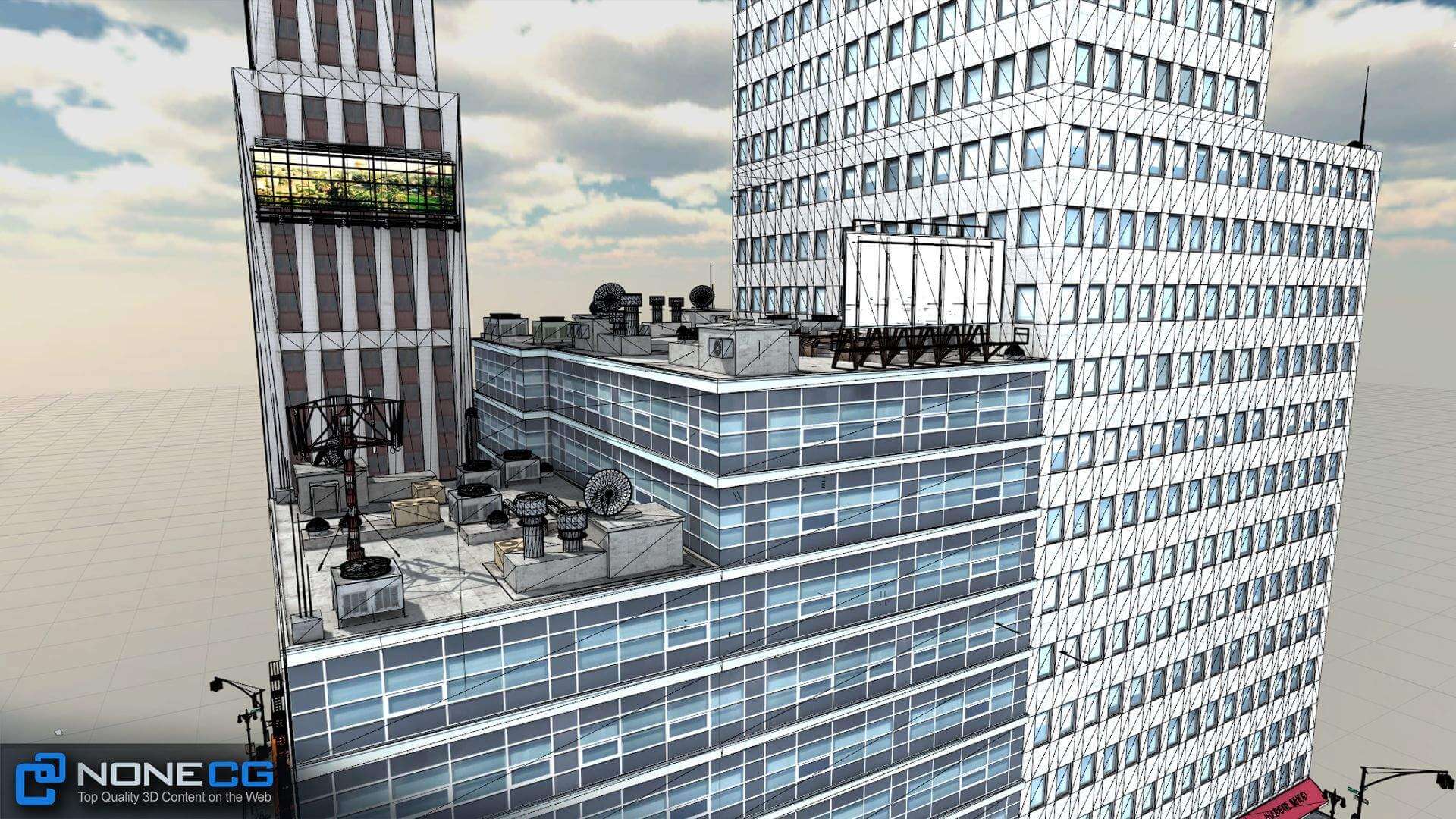 NYC Block #1 - 3D Model by NoneCG