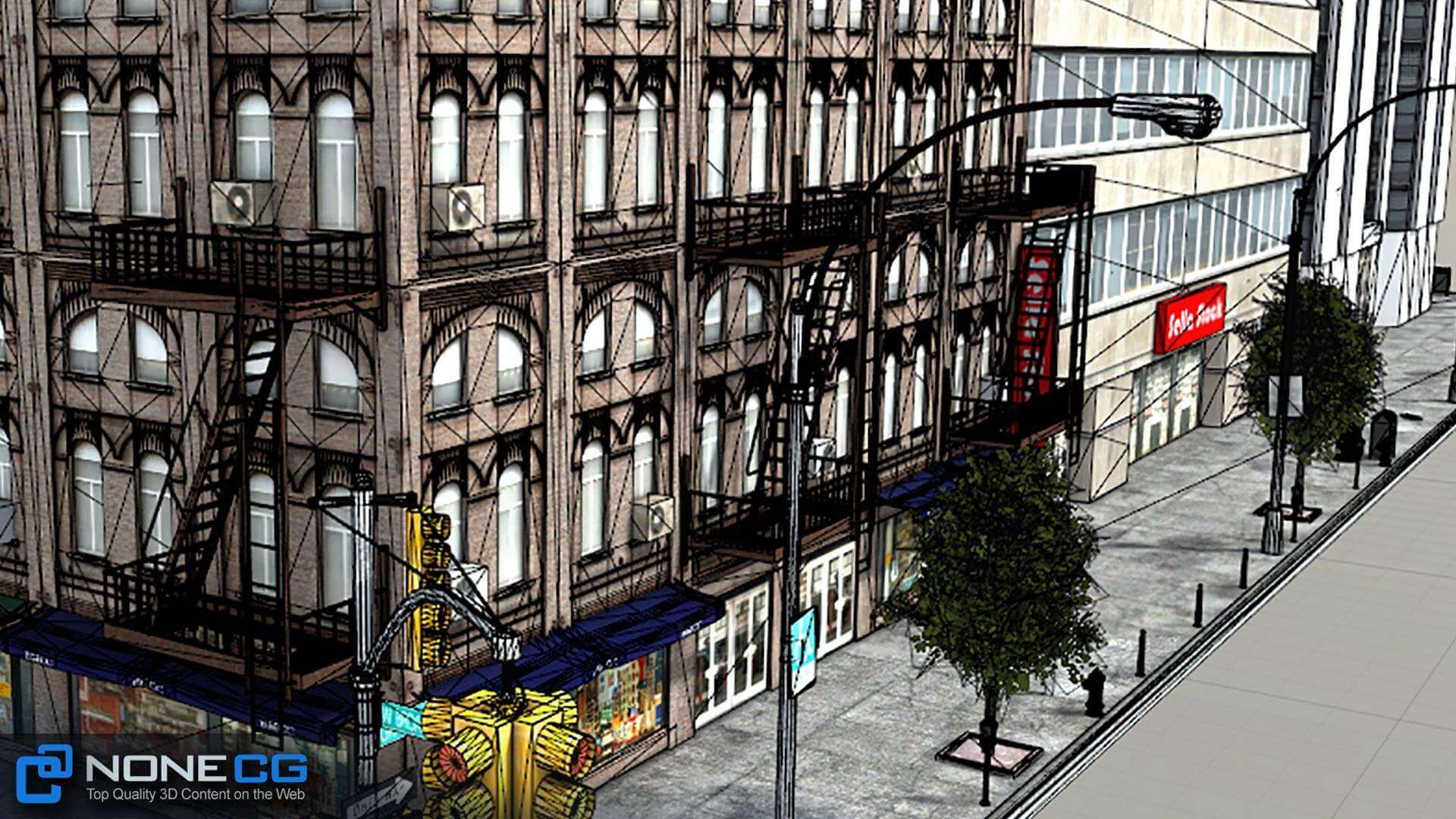 NYC Block #3 - 3D Model by NoneCG
