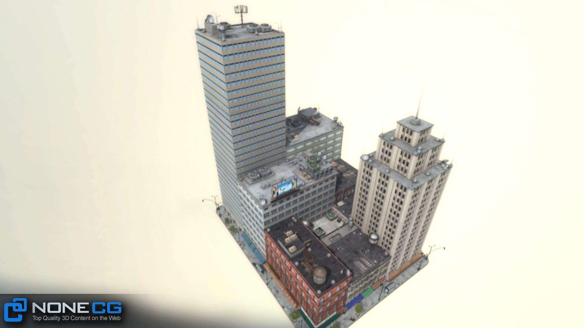 NYC Block #4 - 3D Model by NoneCG