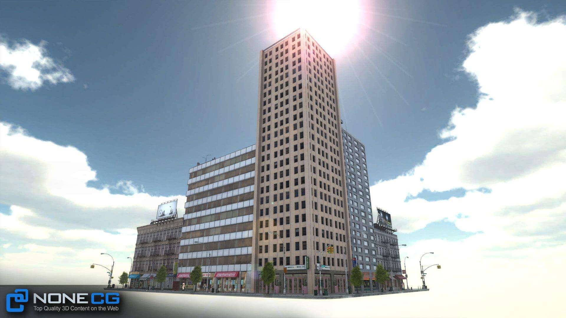 NYC Block #7 - 3D Model by NoneCG