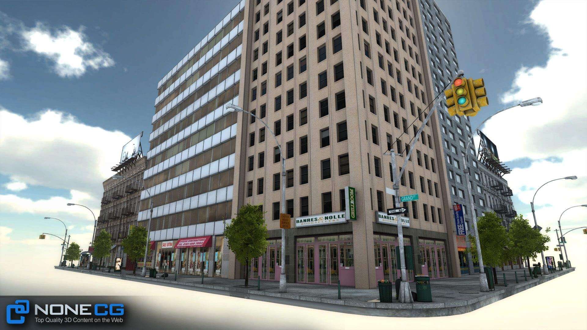 NYC Block #7 - 3D Model by NoneCG