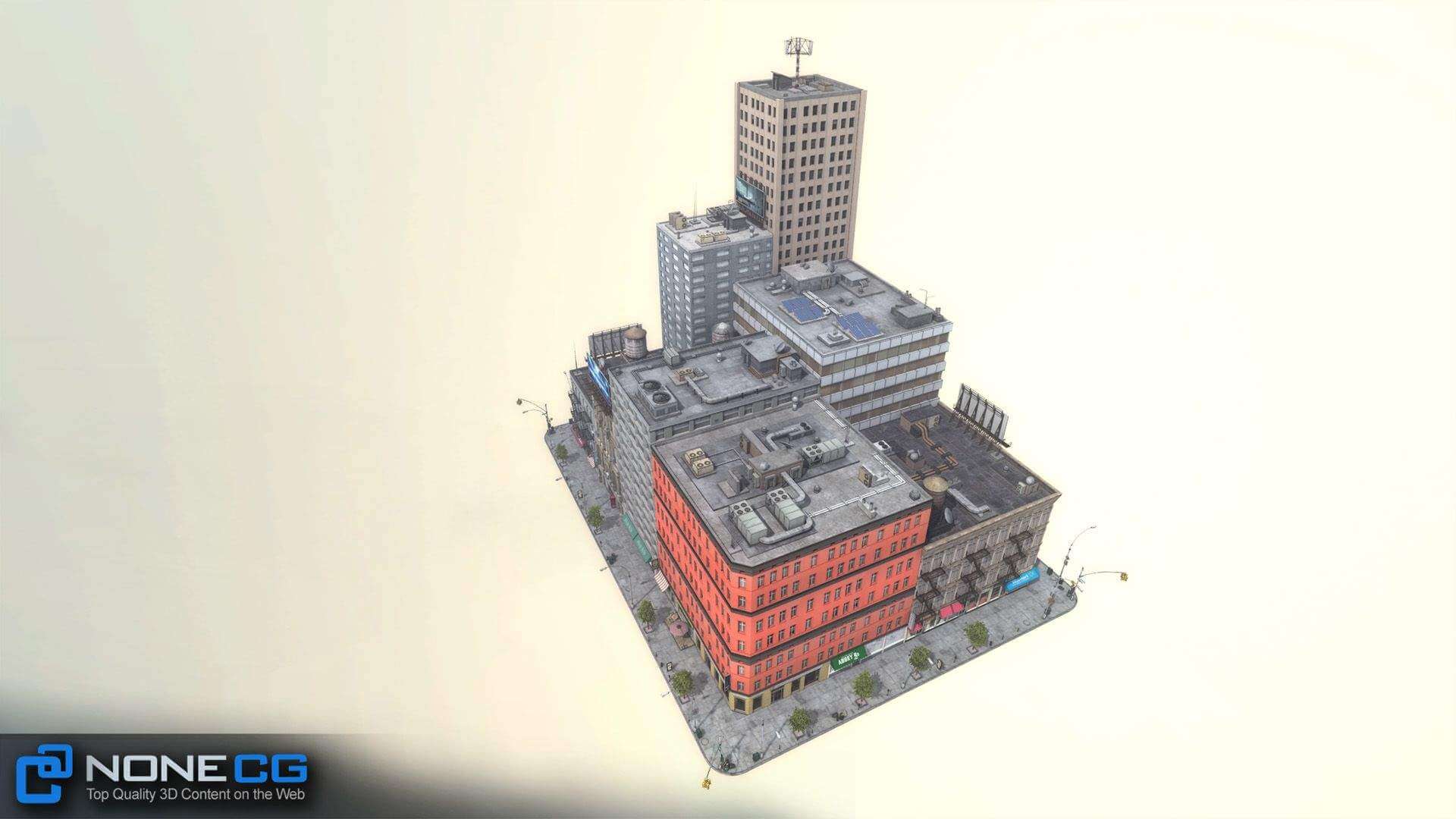 NYC Block #7 - 3D Model by NoneCG