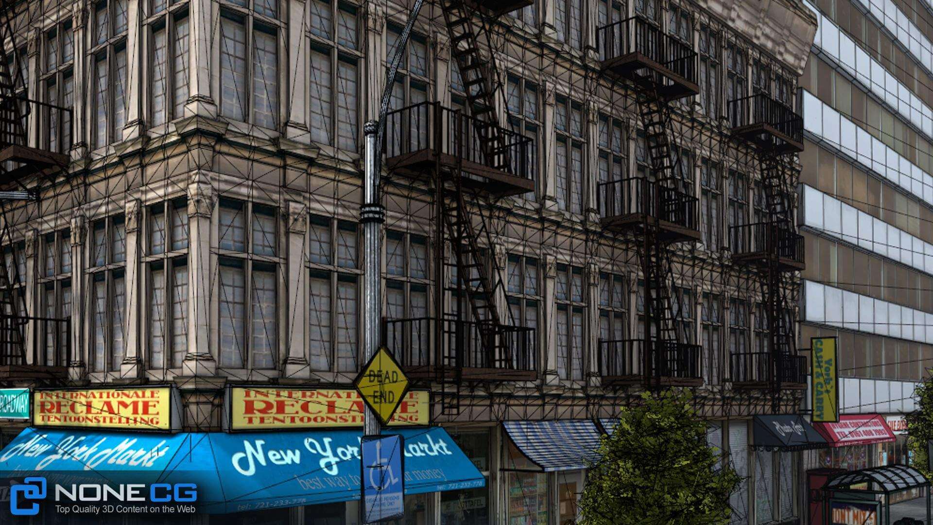 NYC Block #7 - 3D Model by NoneCG