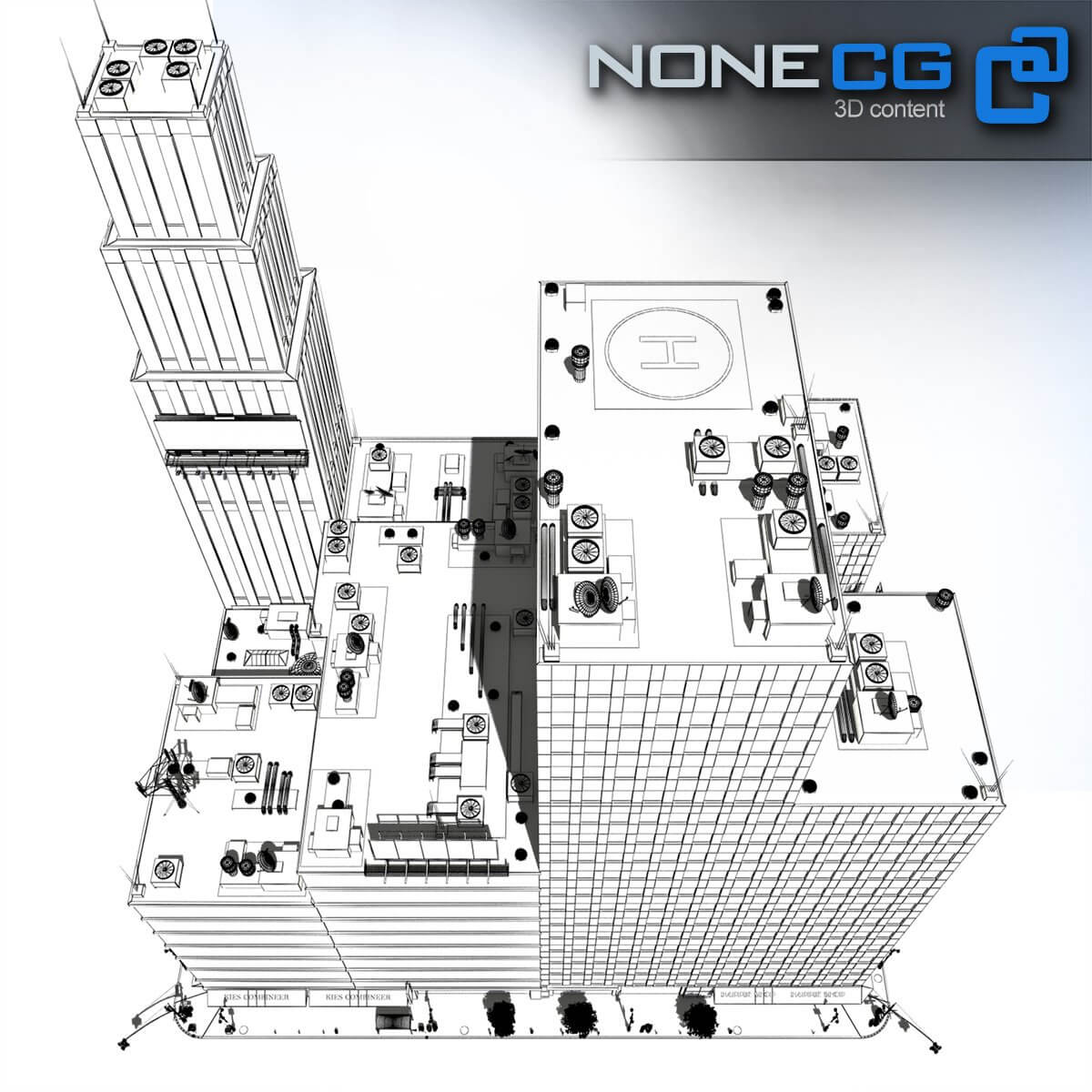 NYC Block Set 1 - 3D Model by NoneCG