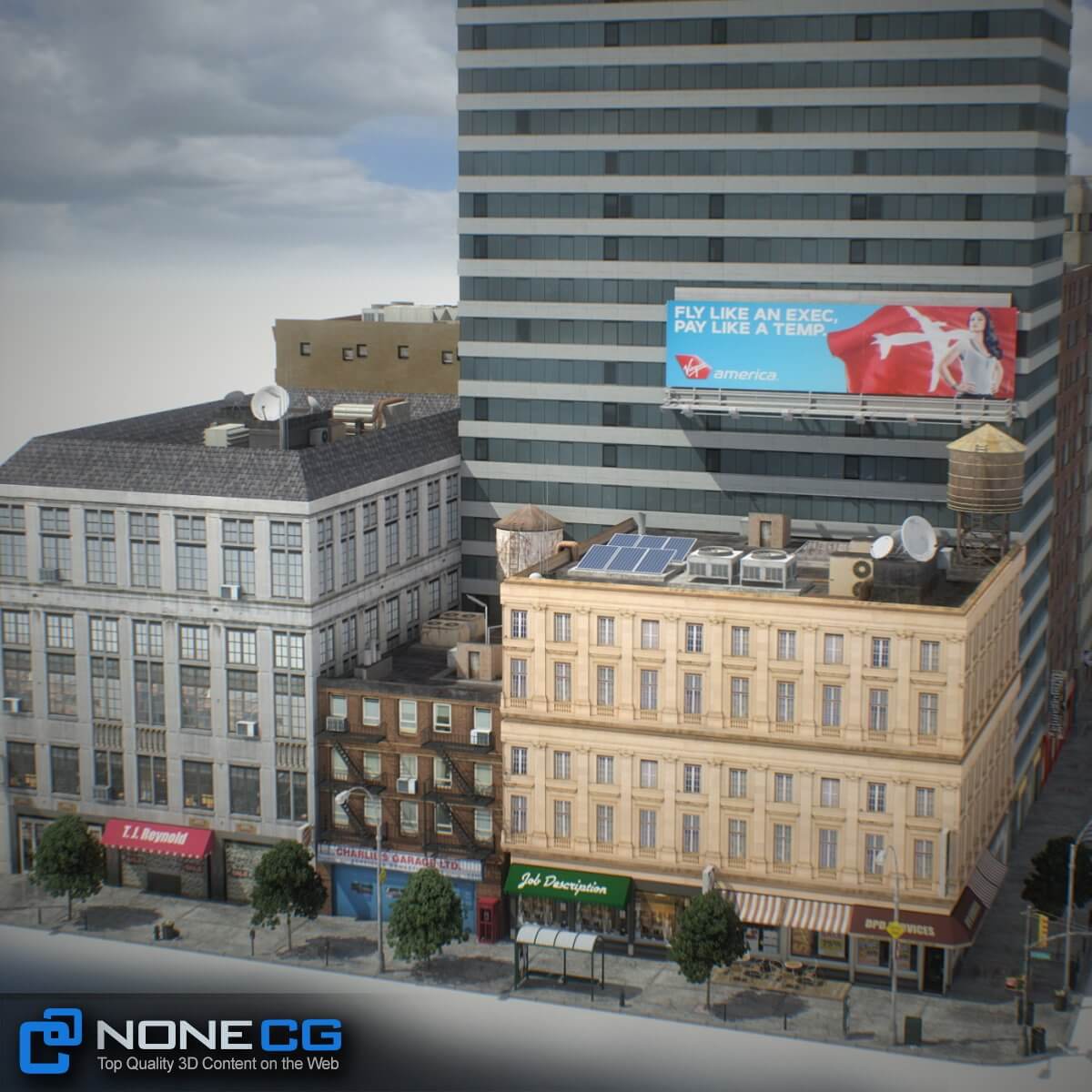 NYC Block Set 5 - 3D Model by NoneCG