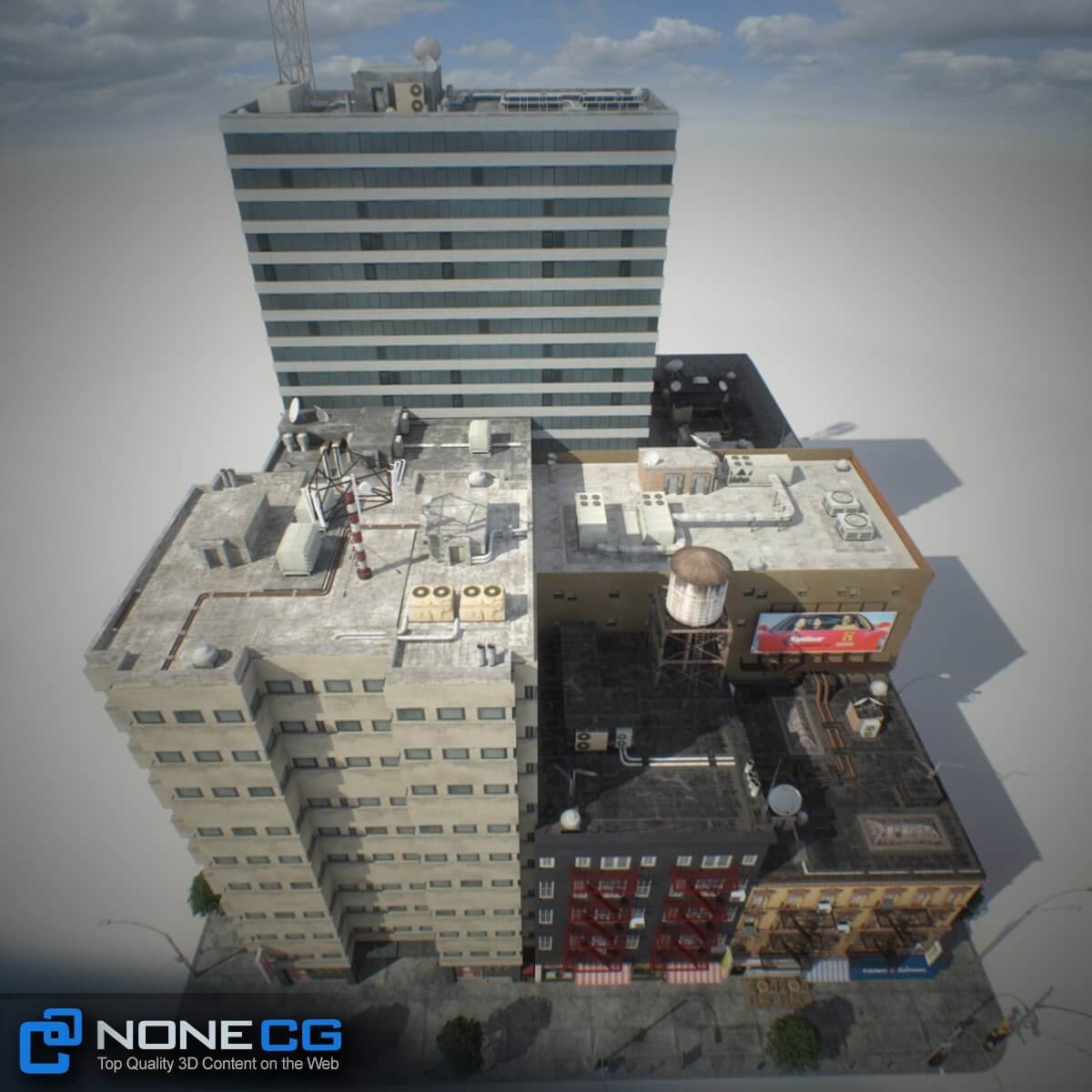 NYC Block Set 5 - 3D Model by NoneCG