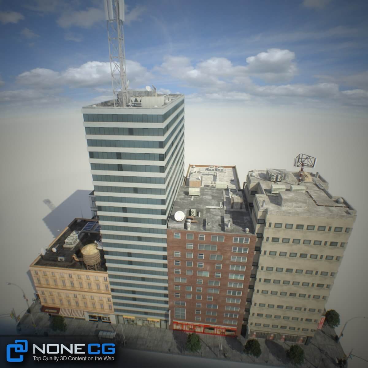 NYC Block Set 5 - 3D Model by NoneCG