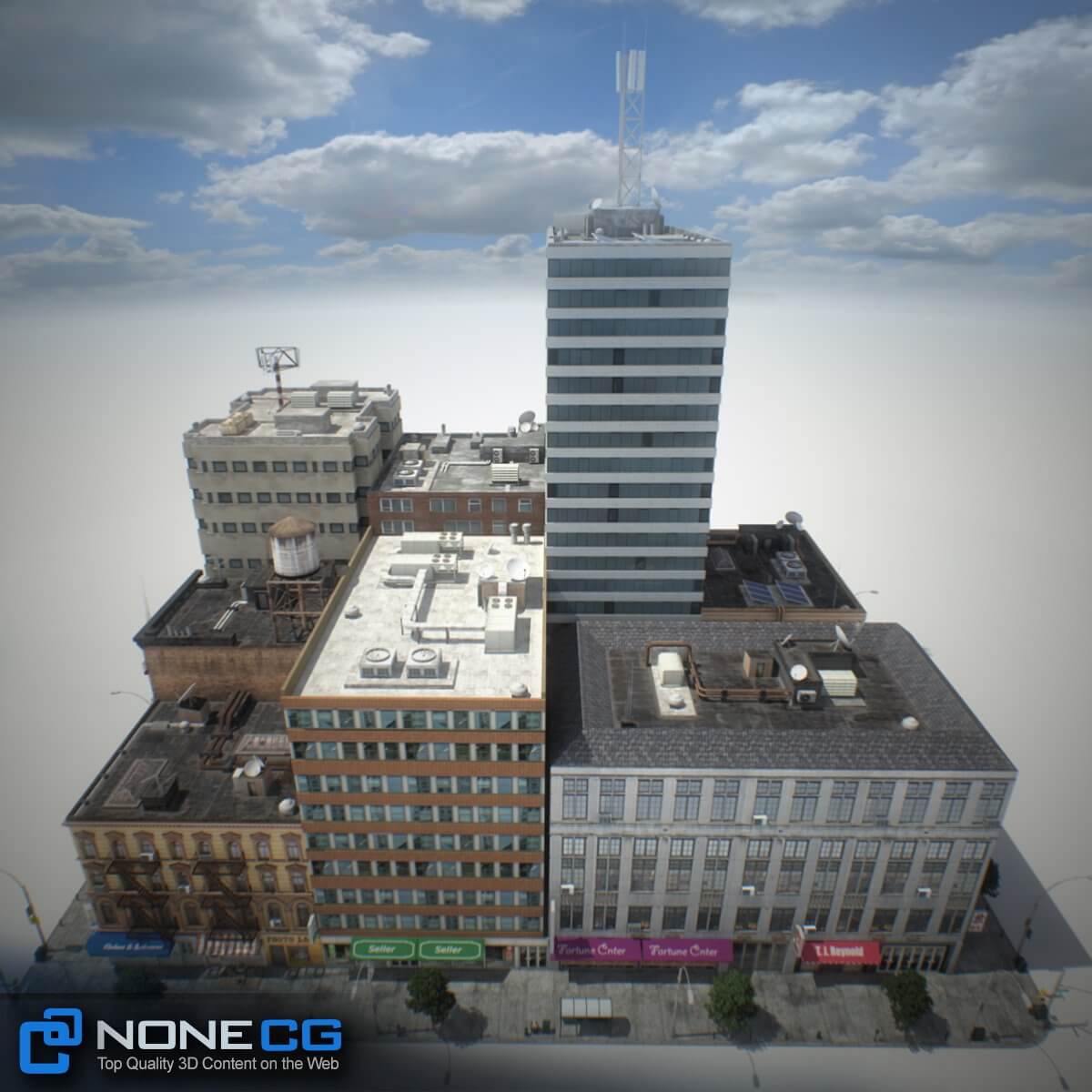 NYC Block Set 5 - 3D Model by NoneCG