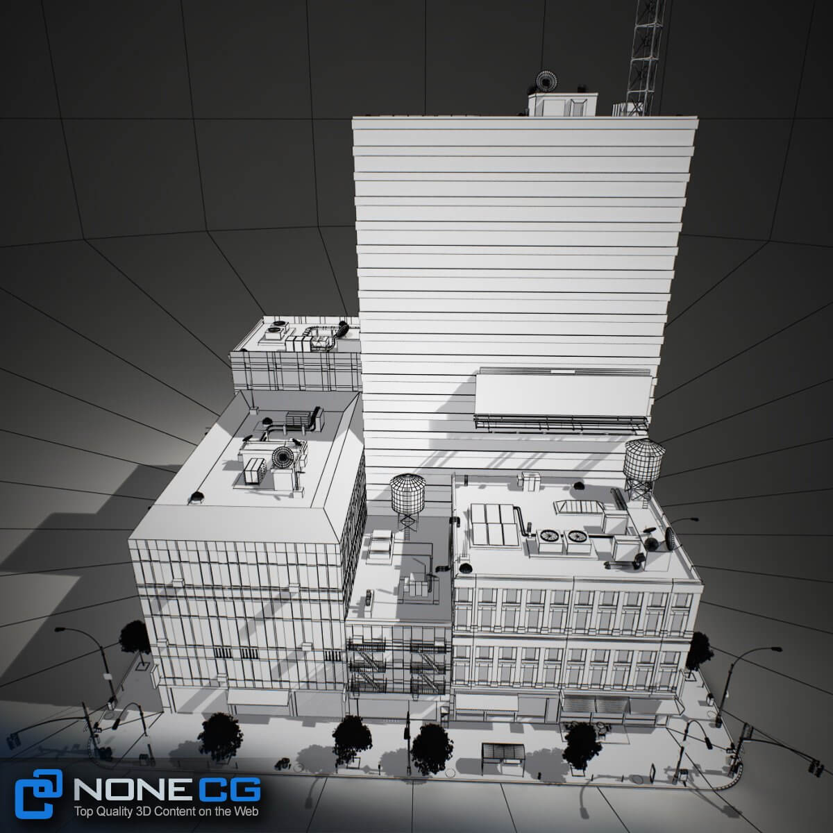 NYC Block Set 5 - 3D Model by NoneCG