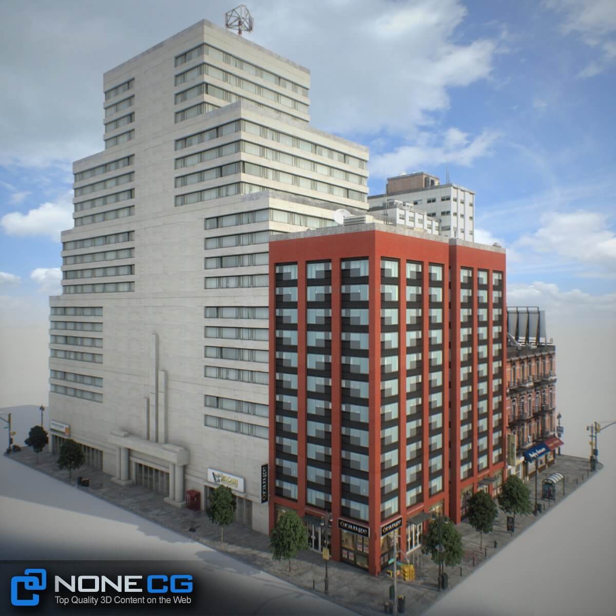 NYC Block Set 6 - 3D Model by NoneCG