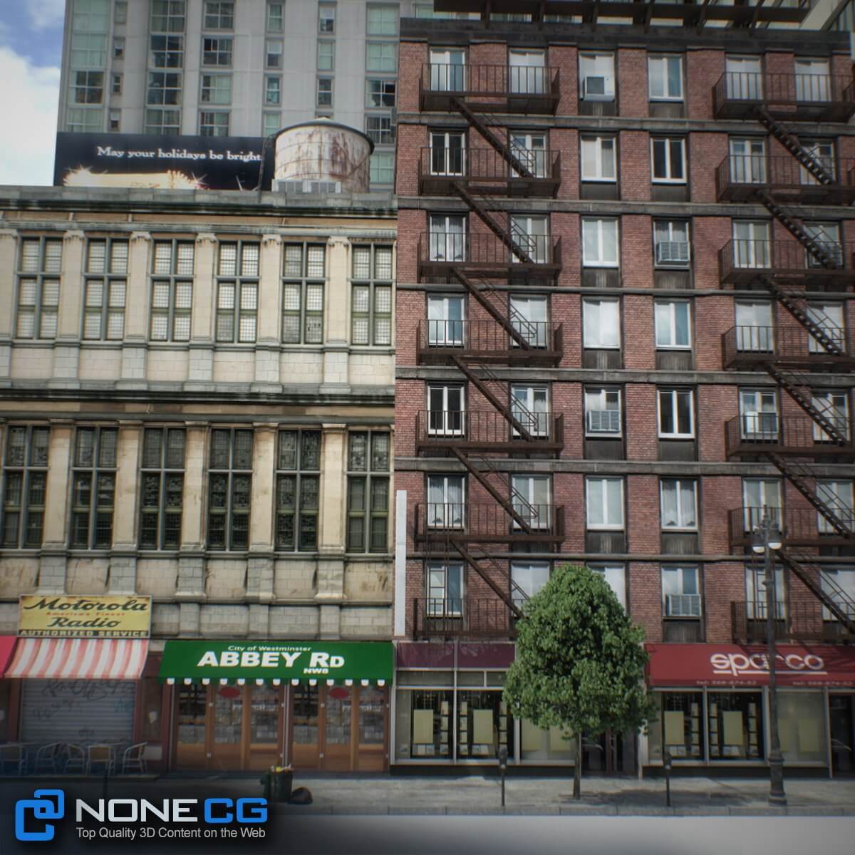 NYC Block Set 6 - 3D Model by NoneCG