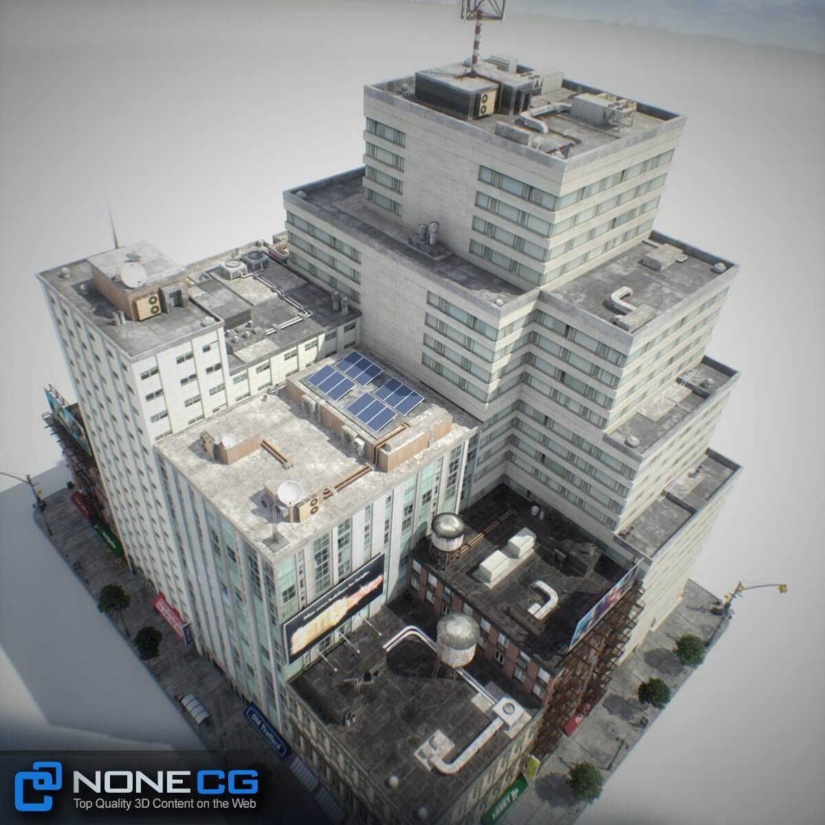 NYC Block Set 6 - 3D Model by NoneCG