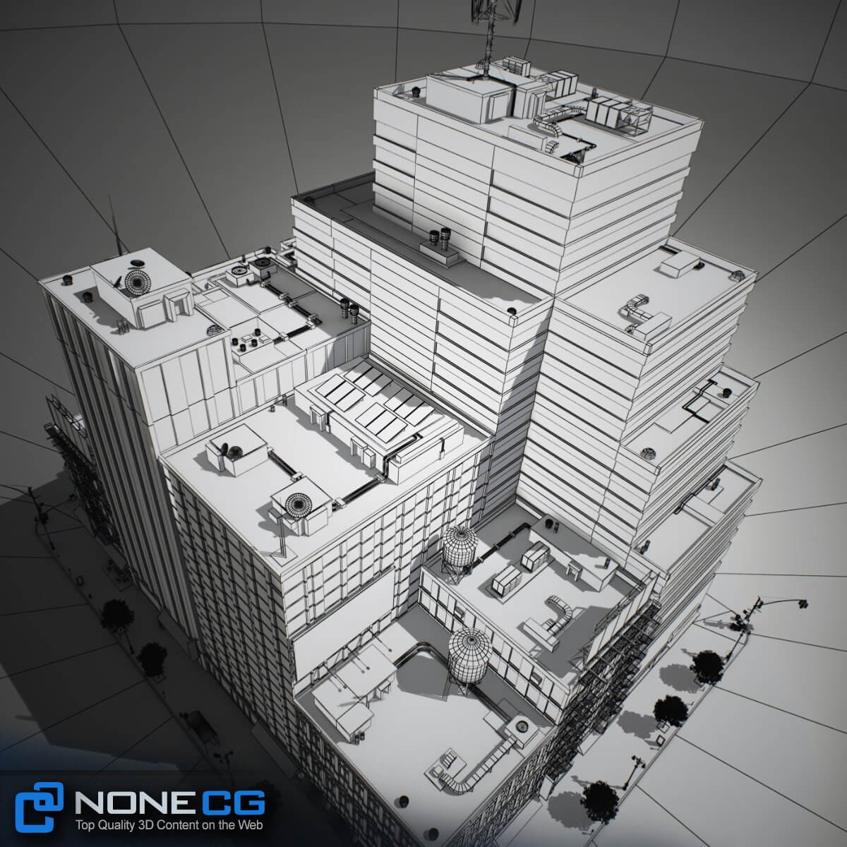 NYC Block Set 6 - 3D Model by NoneCG