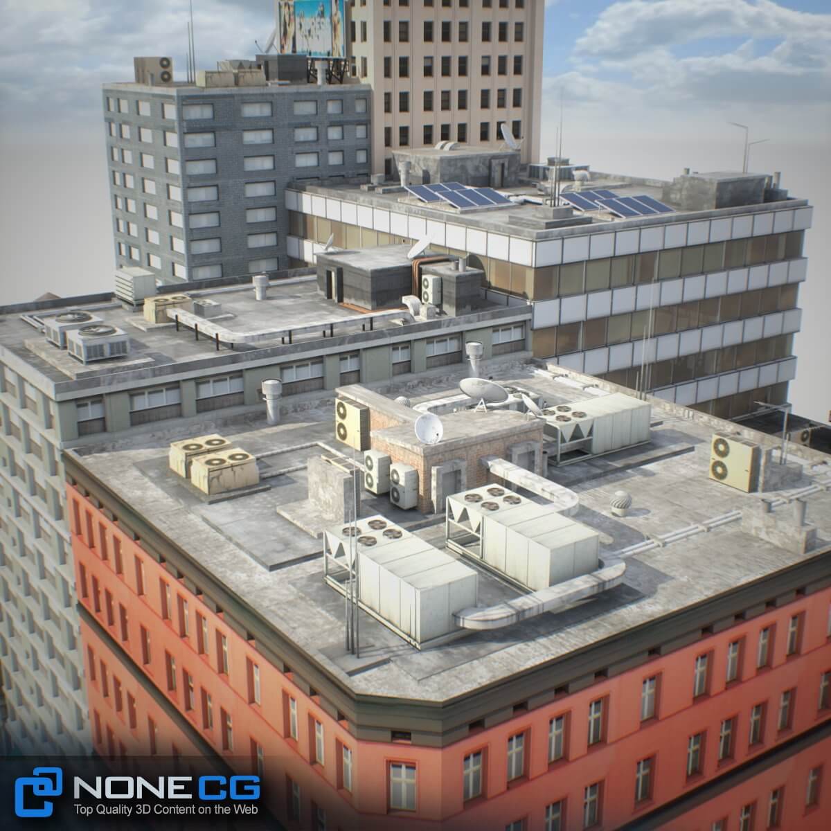 NYC Block Set 7 - 3D Model by NoneCG