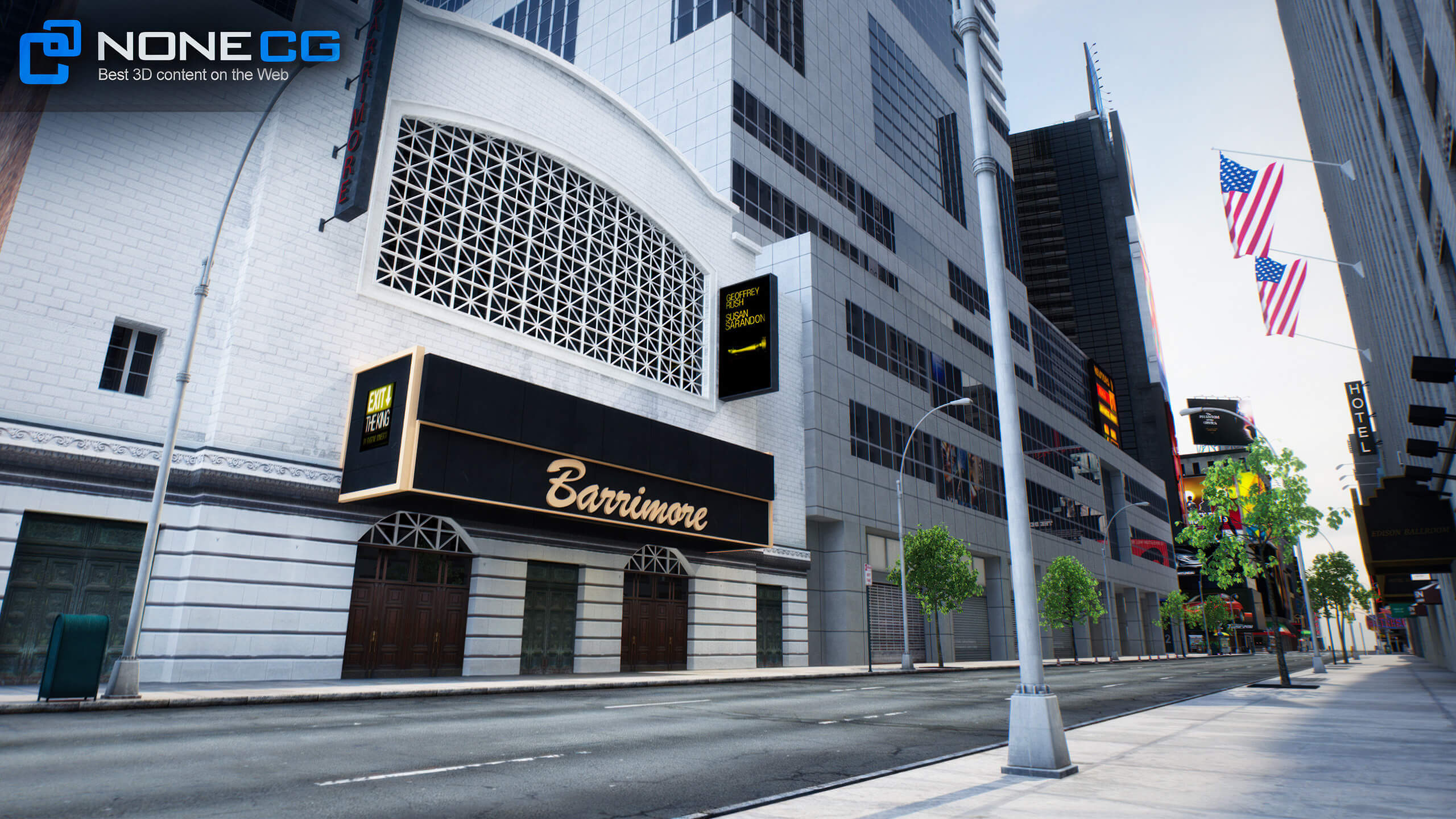 NYC Broadway - 7th Avenue Times Square 3D Model