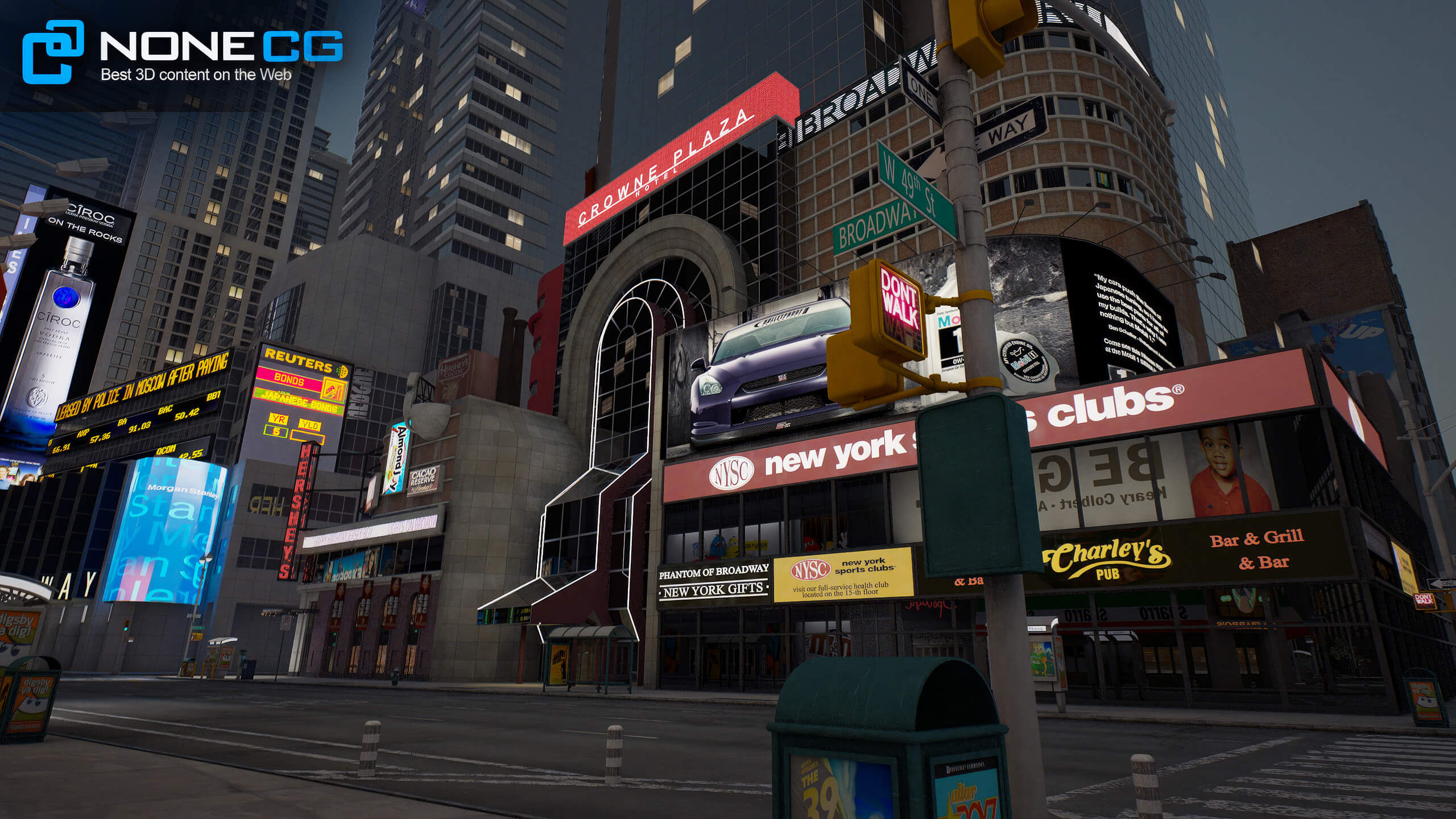 NYC Broadway - 3D Model by NoneCG