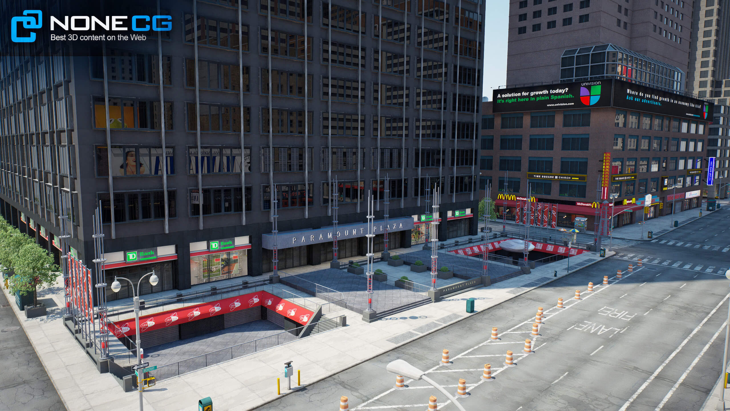 NYC Broadway - 3D Model by NoneCG