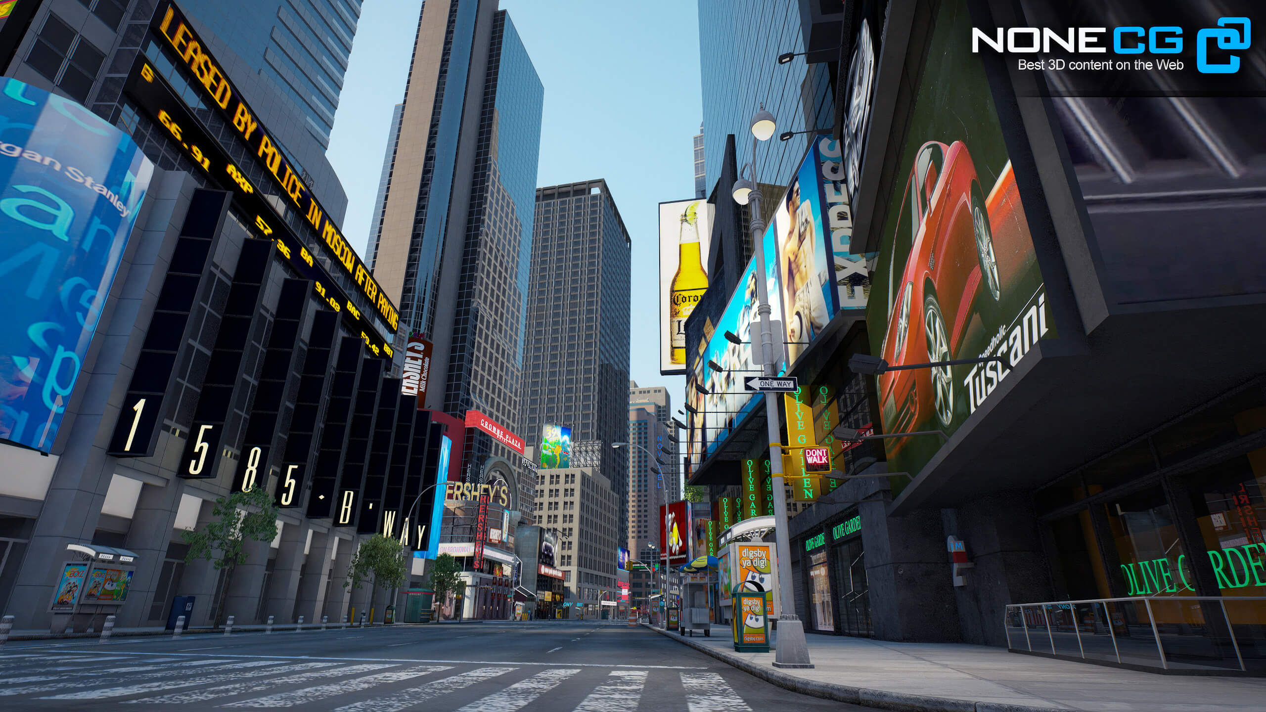 NYC Broadway - 3D Model by NoneCG