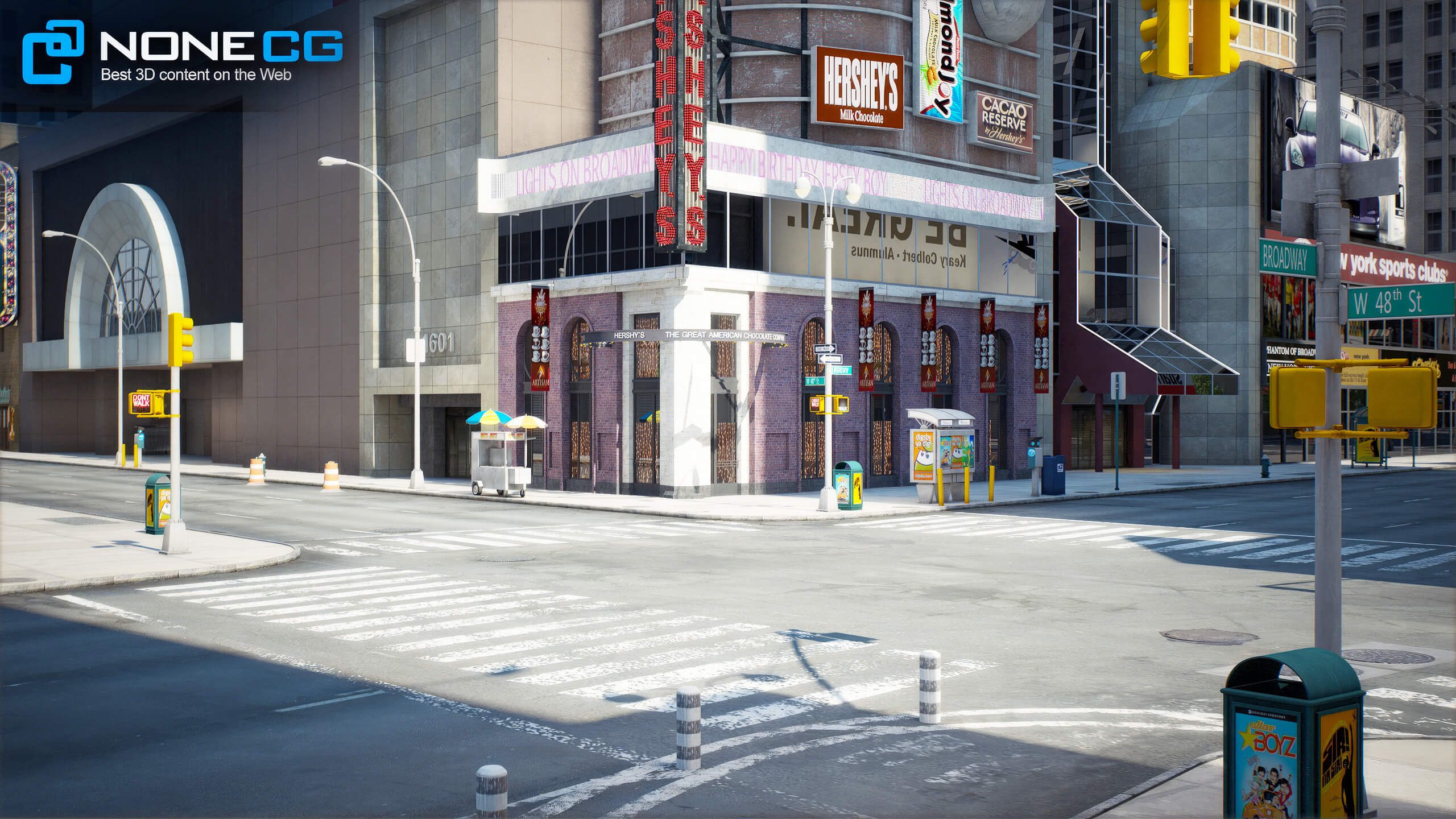 NYC Broadway - 3D Model by NoneCG