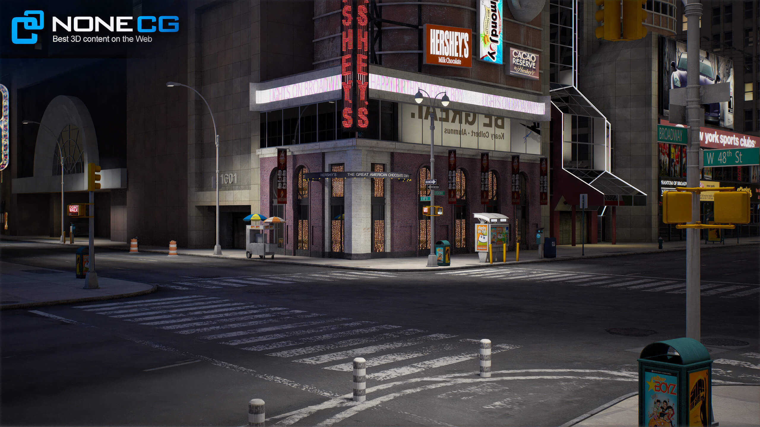 NYC Broadway - 3D Model by NoneCG