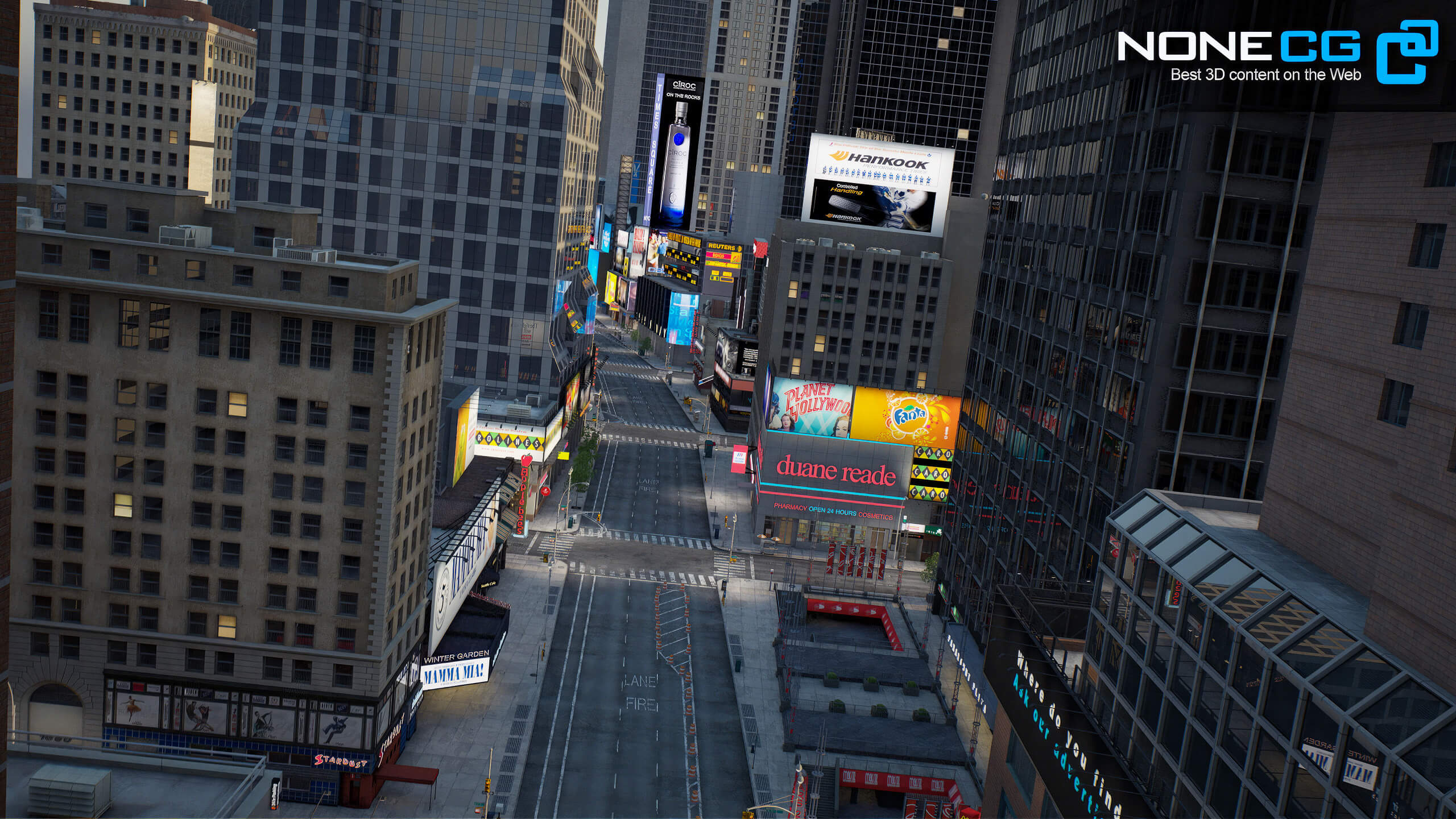 NYC Broadway - 3D Model by NoneCG