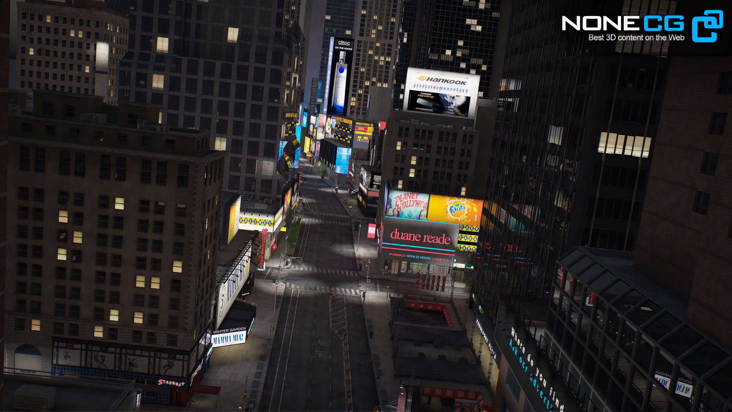 NYC Broadway - 3D Model by NoneCG