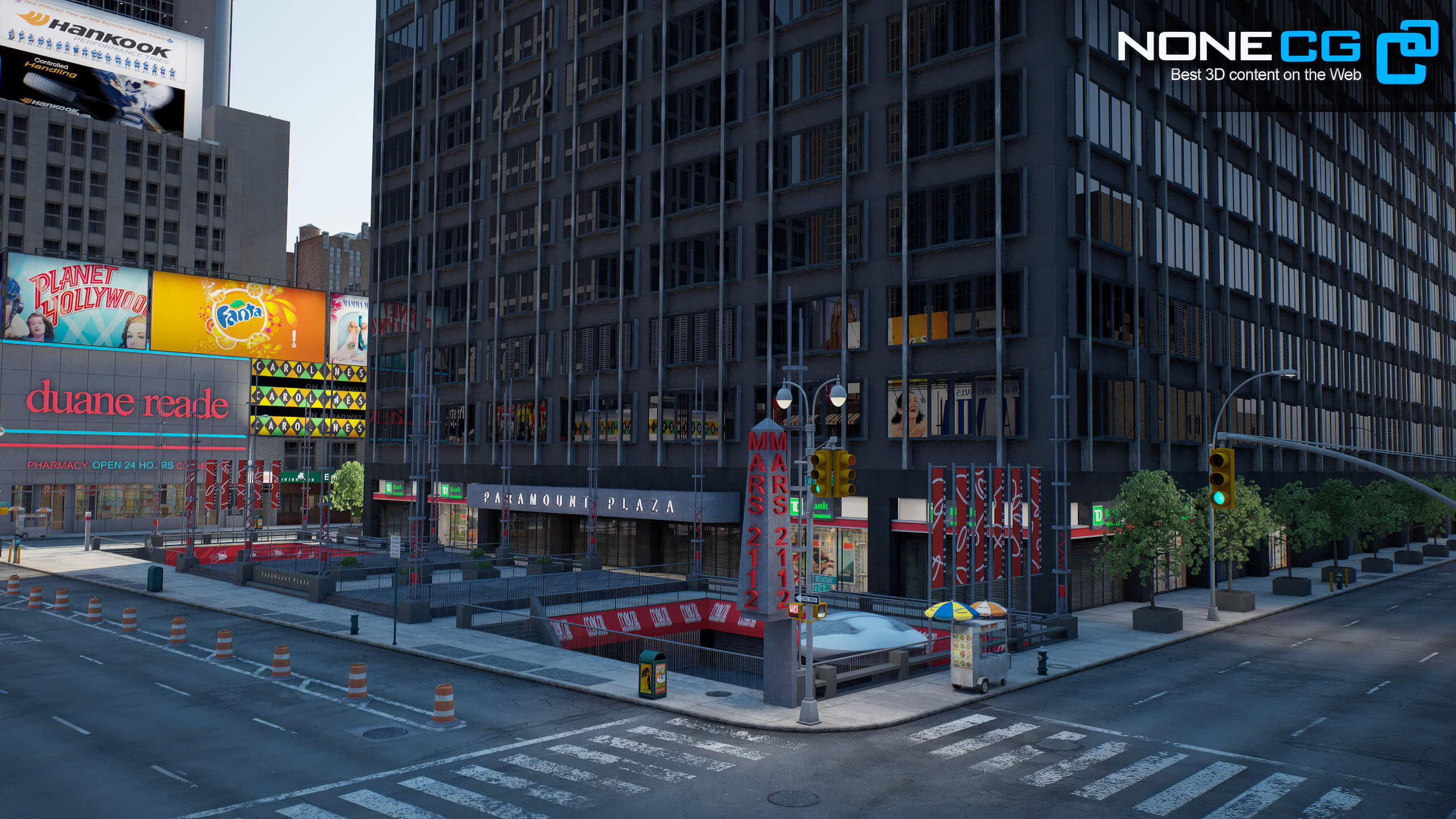 NYC Broadway - 3D Model by NoneCG